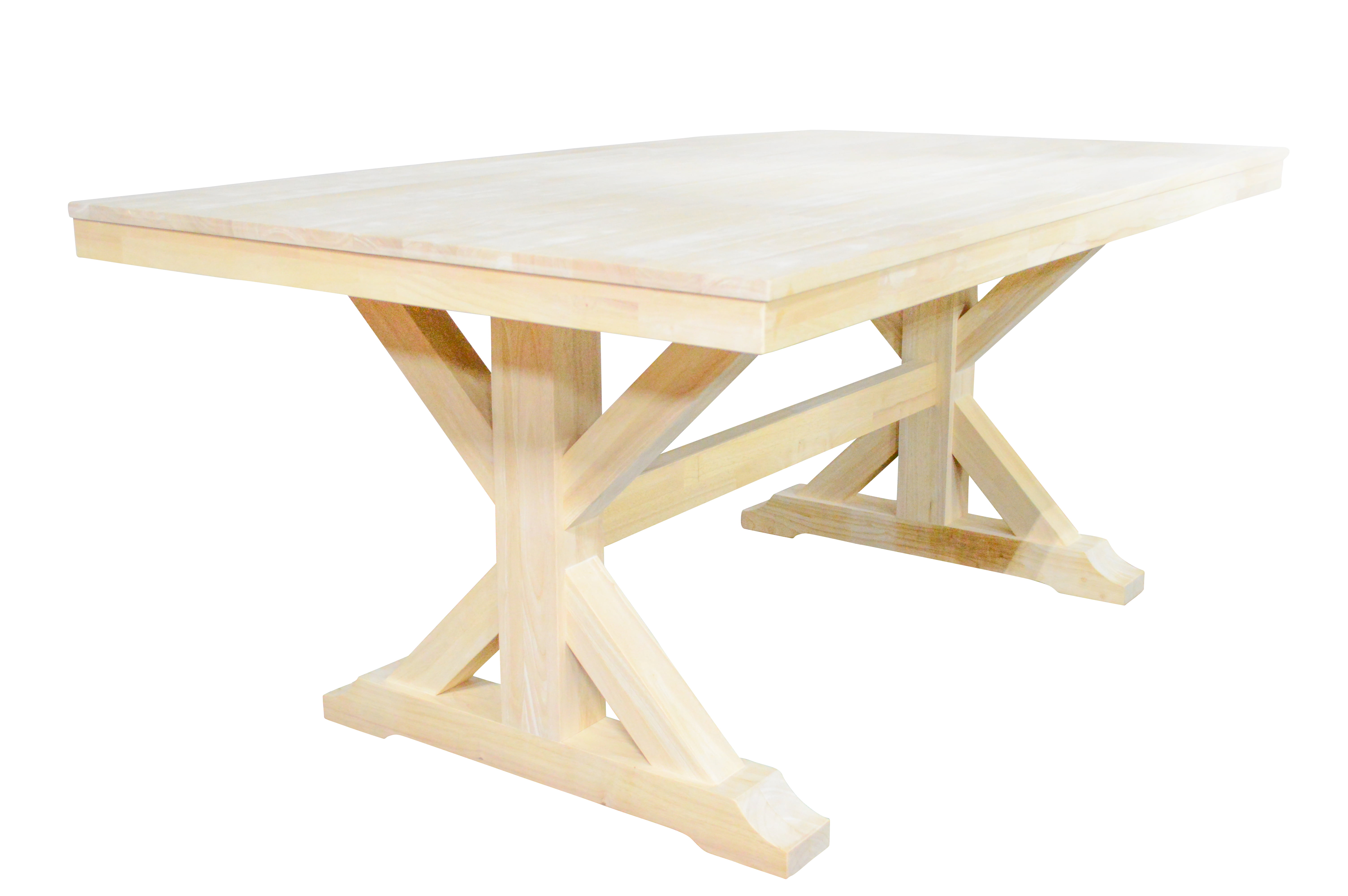 "BingLTD Aria 69"" Round Dining Table, Solid Hardwood, Unfinished ...