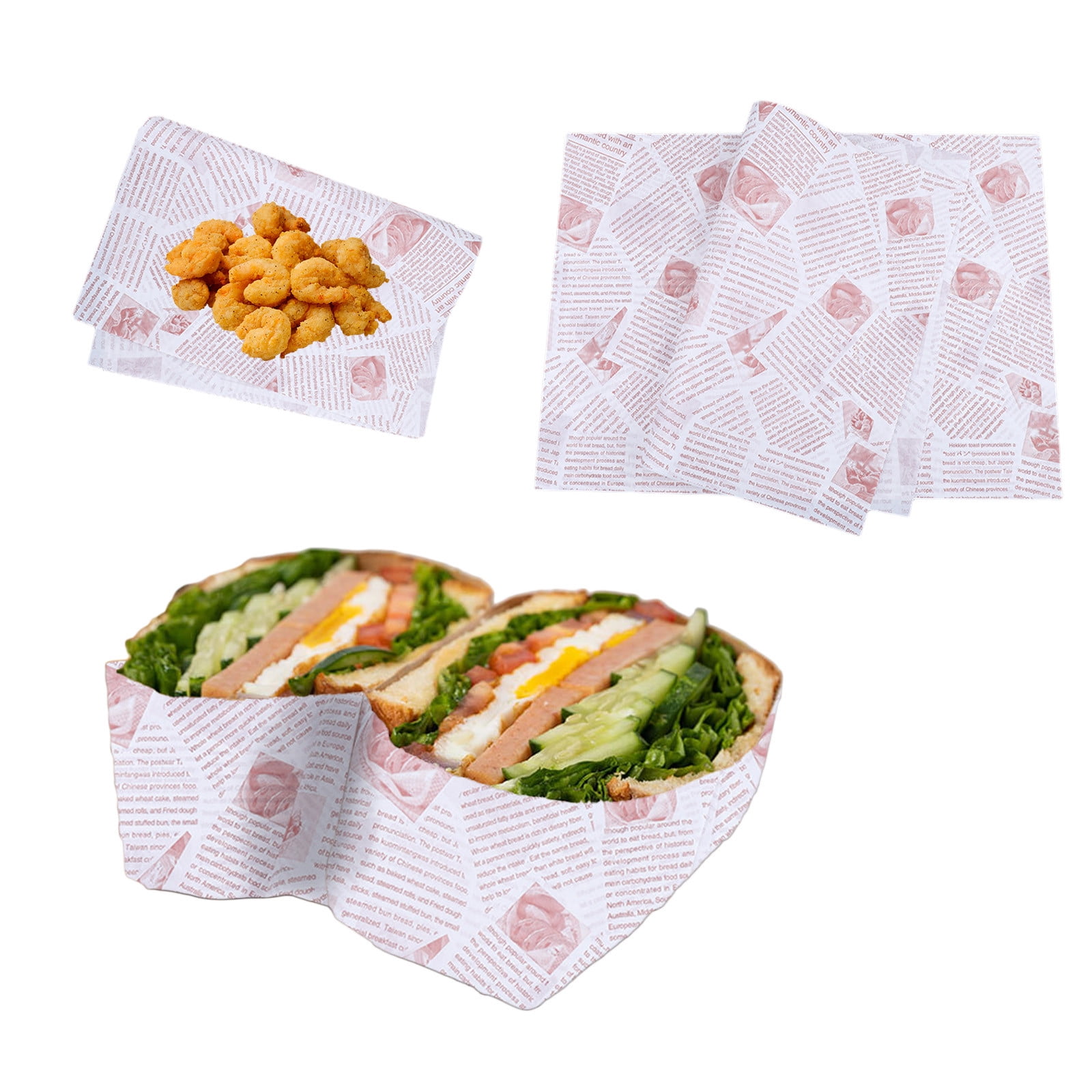 Gpaecead 50 Pcs Deli Wax Paper Sheets for Food Basket Liners 10 x 10 ...