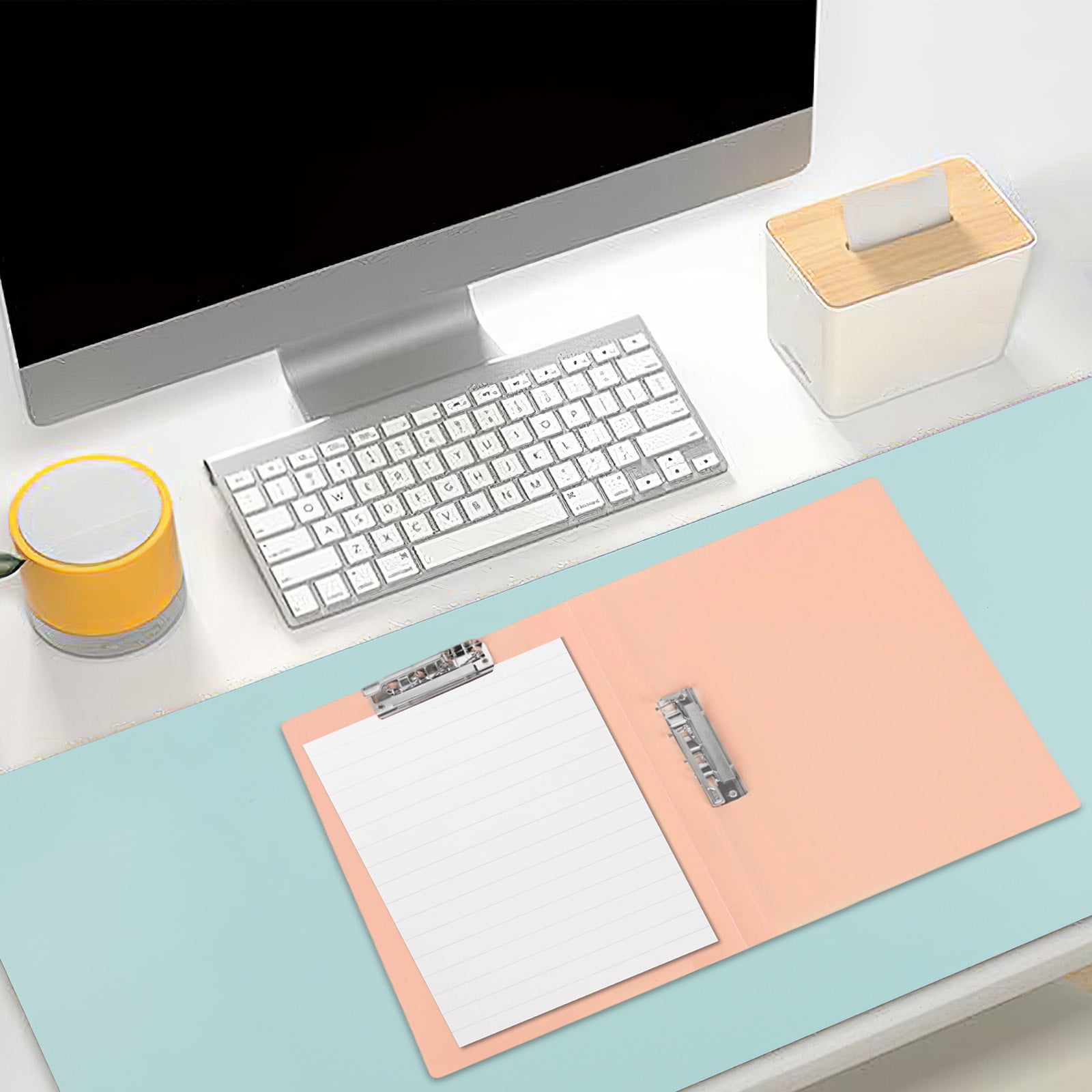 BingTong A4 Double Strong Clips File Folder Report Cover, Punchless ...