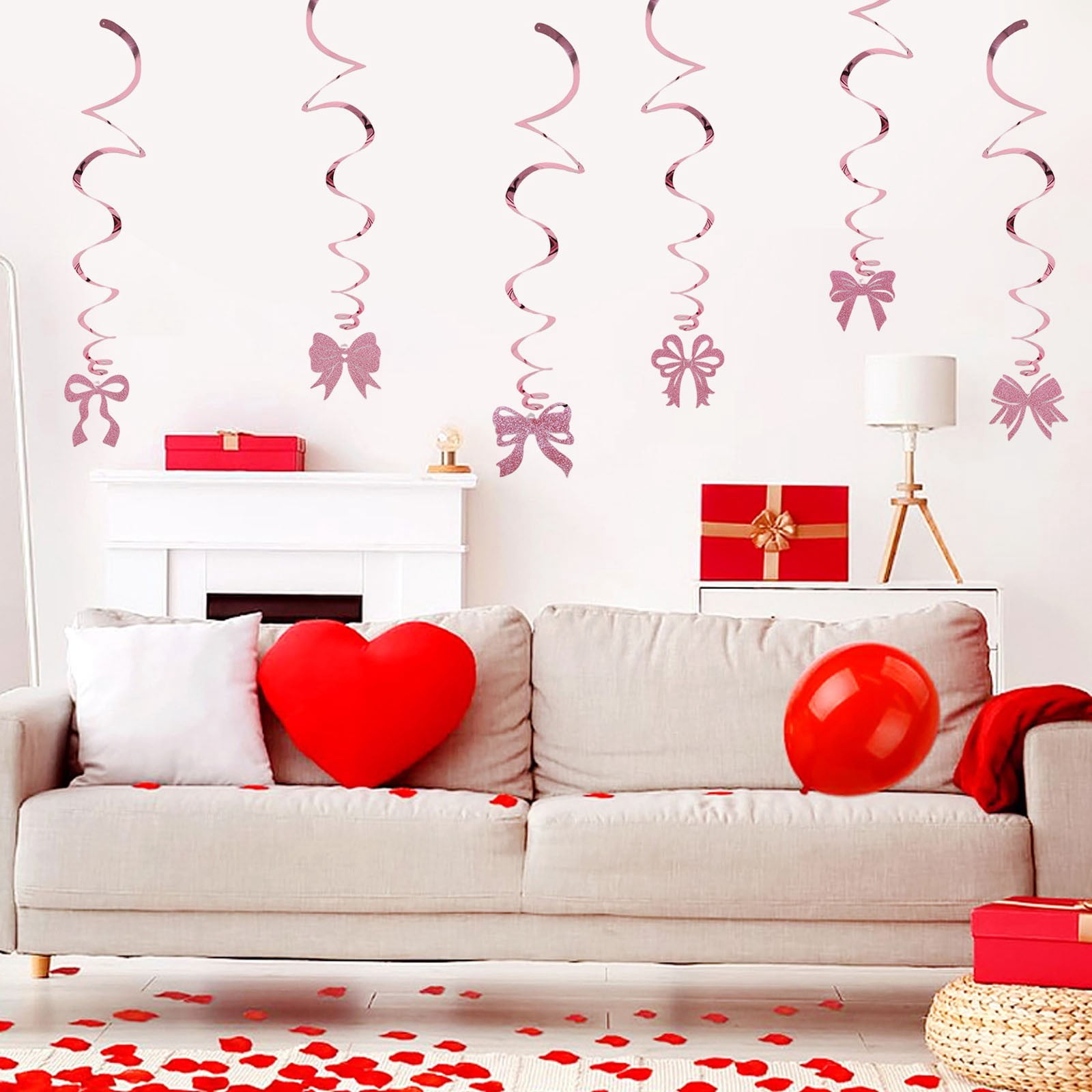 BingTong Bow Party Hanging Swirls Decorations for Her, Black Birthday ...