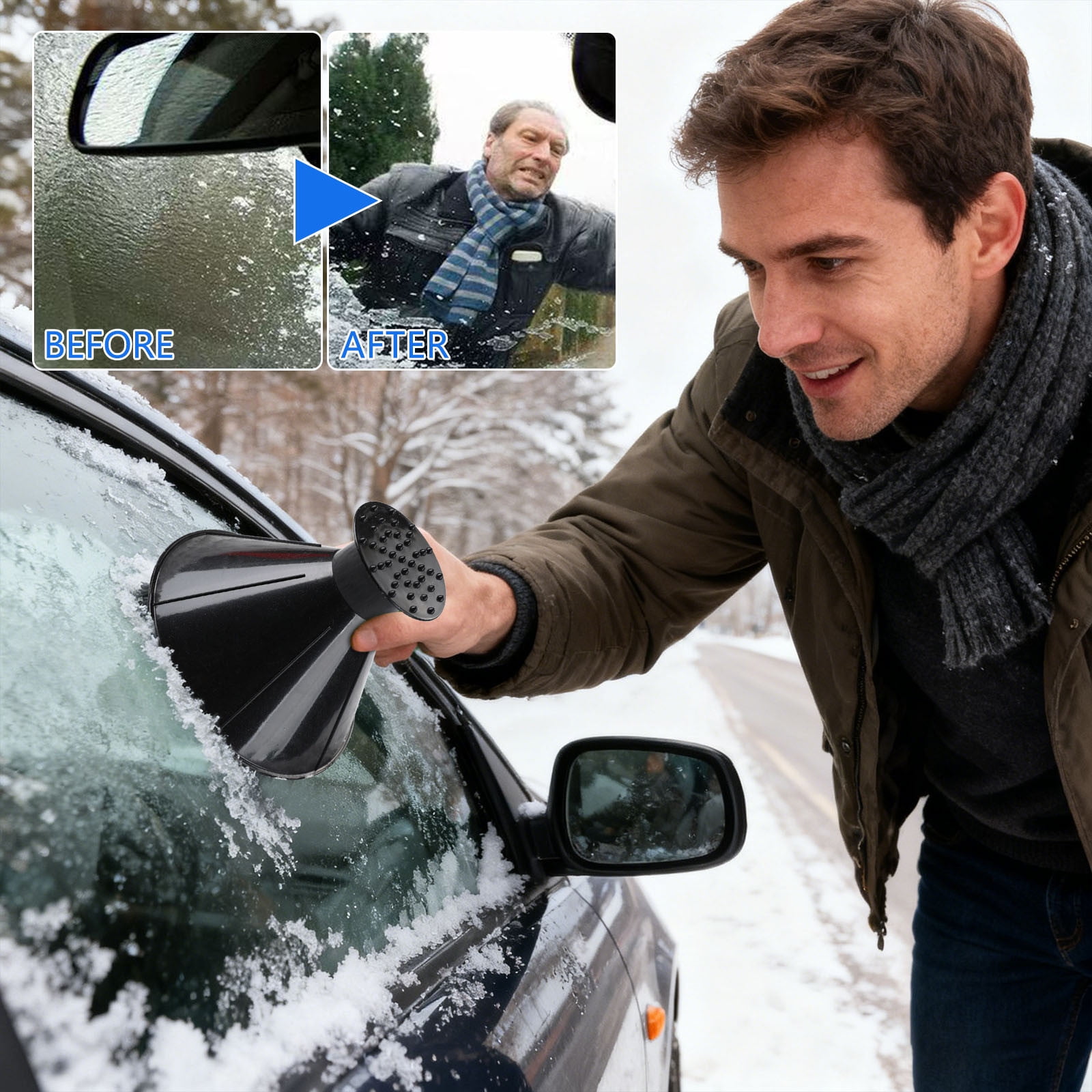 BingTong Car Ice Scrapers,Snow Scraper,Magical Ice Scrapers For Car ...