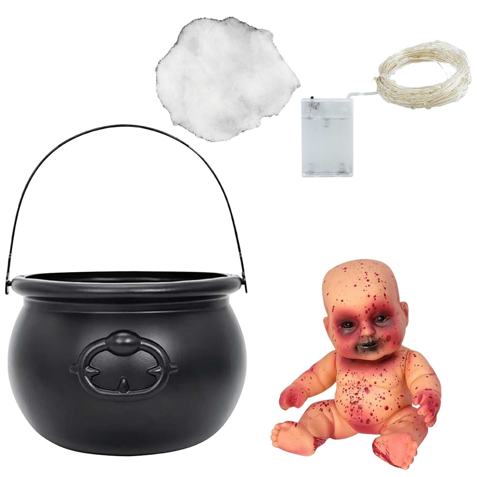 BingTong Cauldron Halloween Decor - Witch Cauldron Fog Maker,Halloween ...