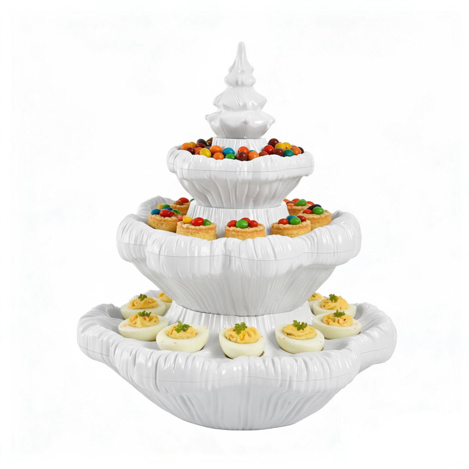 BingTong Christmas Tree Shape Deviled Egg Trays Platters Holds Tree ...