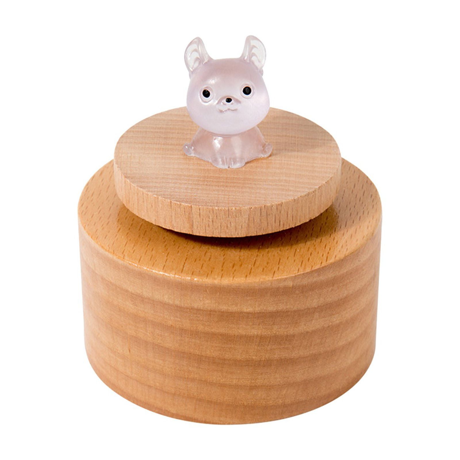 Gpaecead Cute Little Bear Mini Music Box, Little Animals Wooden ...