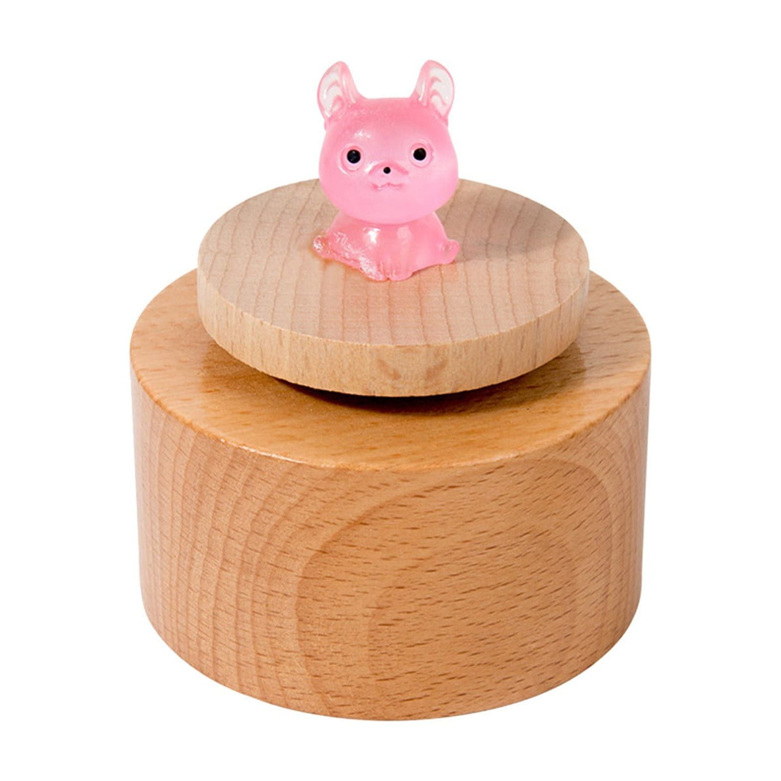 Gpaecead Cute Little Bear Mini Music Box, Little Animals Wooden ...