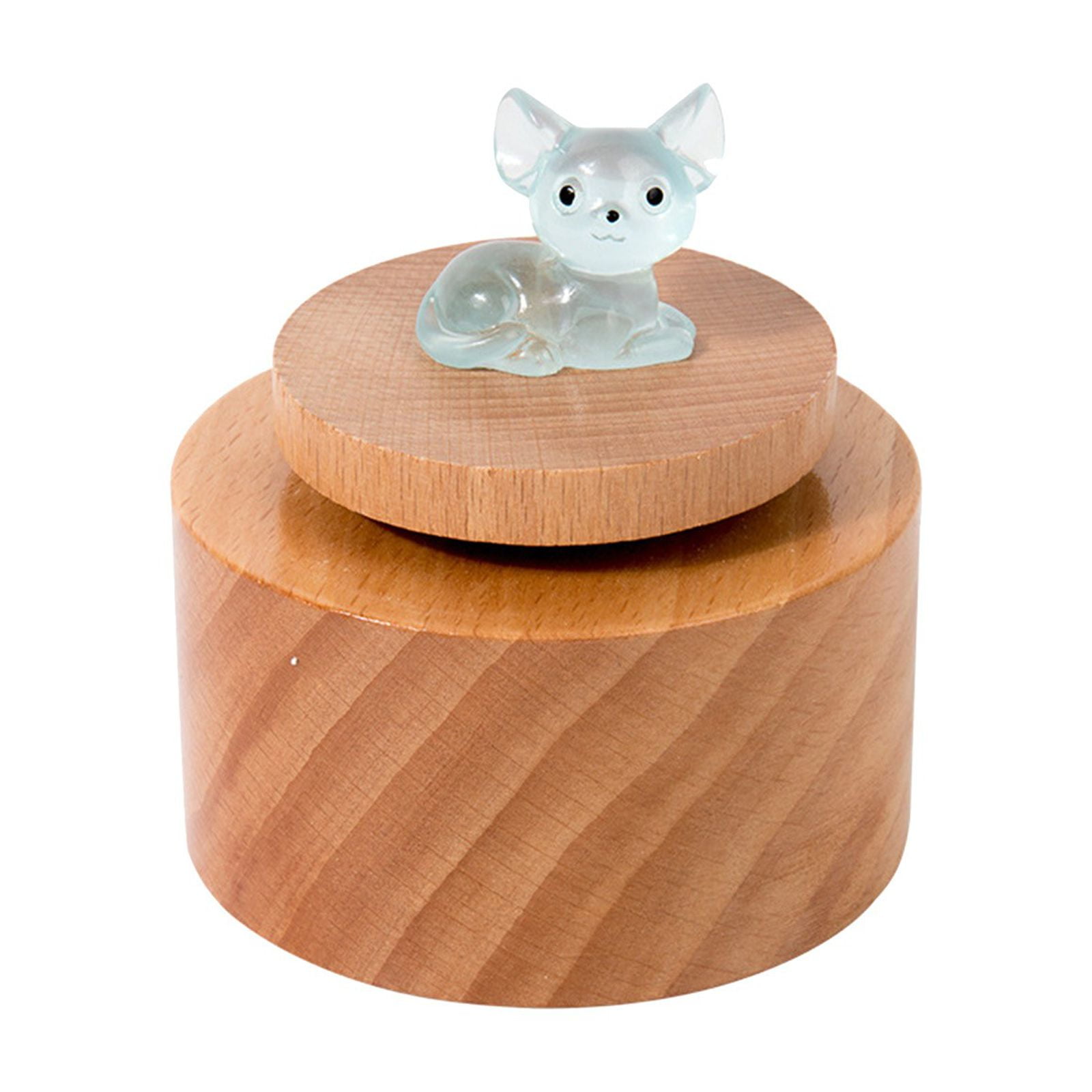 Gpaecead Cute Little Bear Mini Music Box, Little Animals Wooden ...