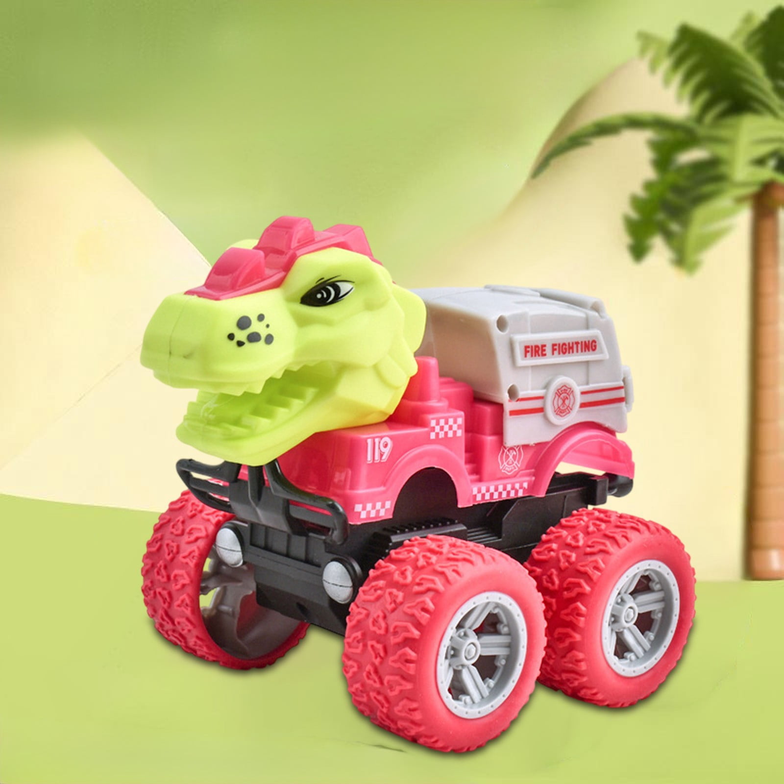 BingTong Dinosaur Toys For 2 3 4 5 Year Old, Push & Pull Friction ...