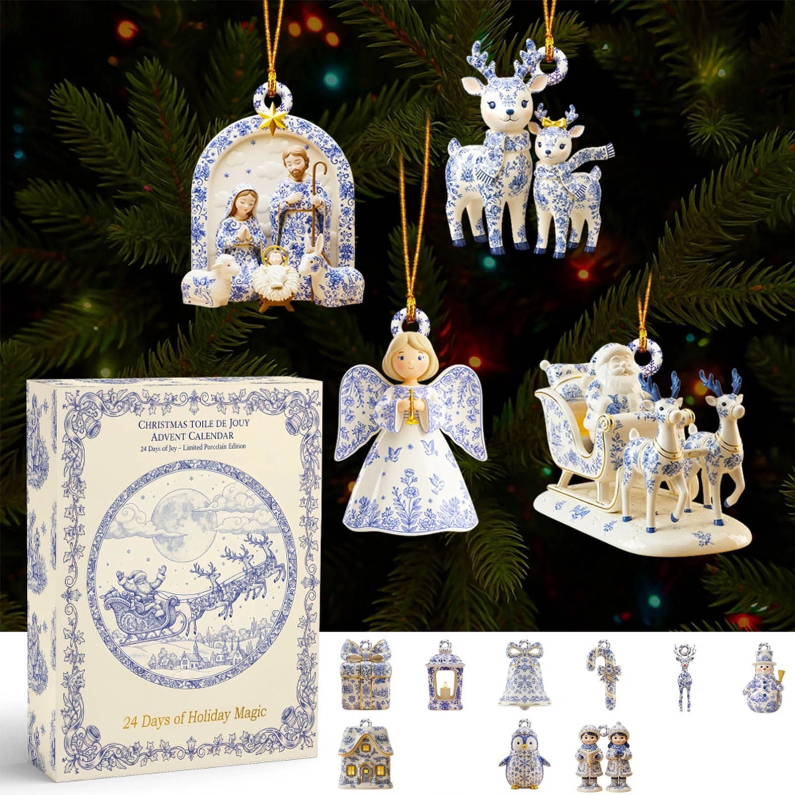 BingTong Dog Advent Calendar 2025 Christmas Dog Toys 24 Set Christmas ...