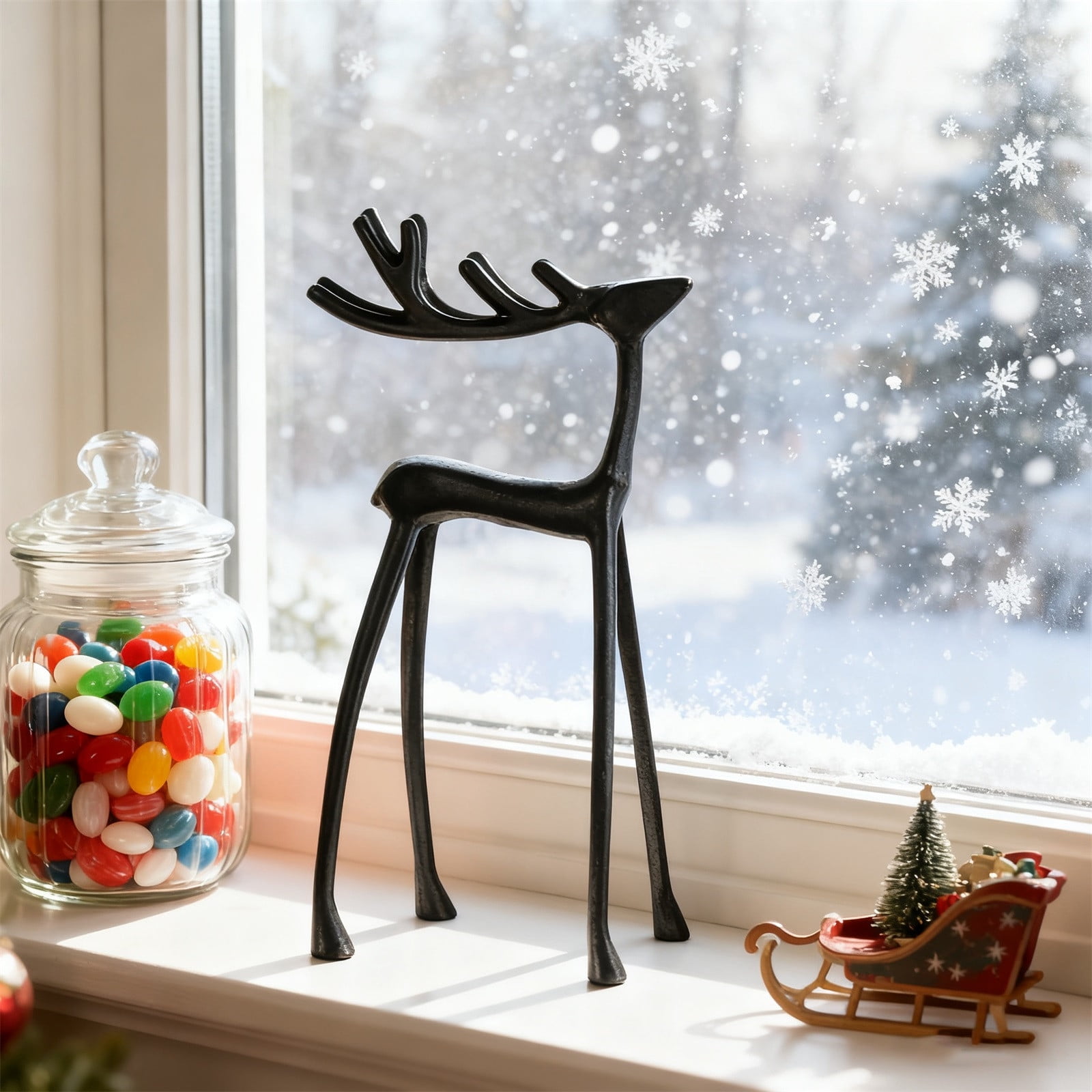 BingTong European-style Imitation Metal Deer Statue For Entryway Decor ...