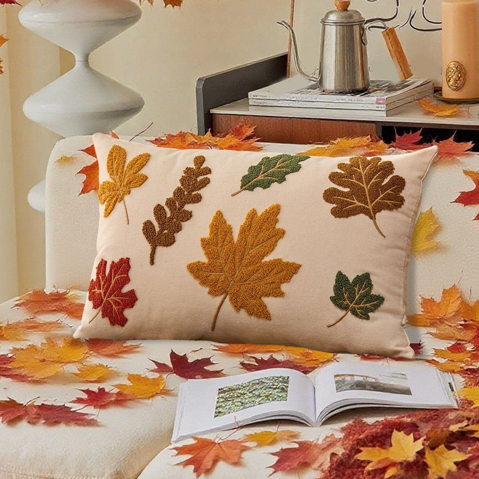 BingTong Fall Pumpkins Pillow Covers 12x20 Inch Blessed Thankful ...