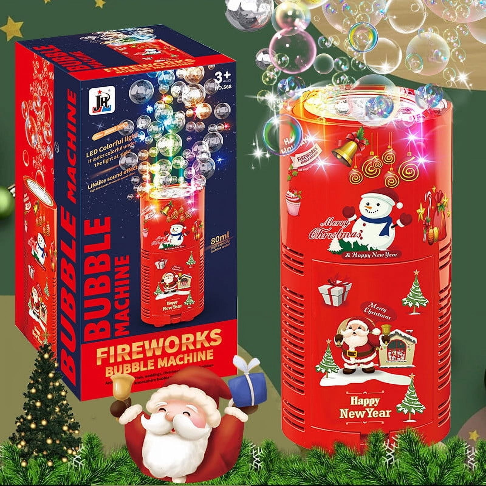 BingTong Fireworks Bubble Machine (13 Holes)with Dazzling RGB LED ...