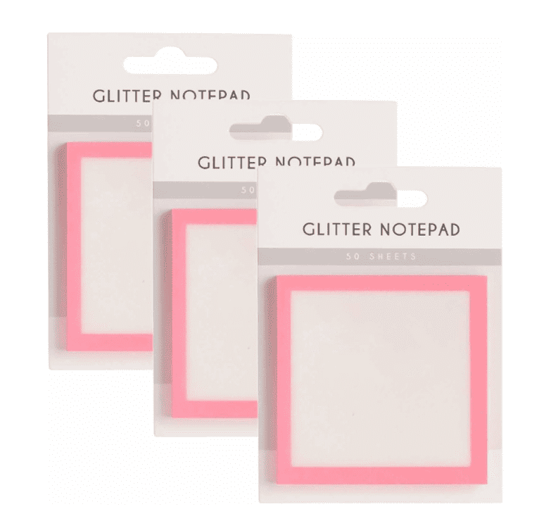 BingTong Glitter Transparent Sticky Notes, Glitter Notepad Sticky Notes ...