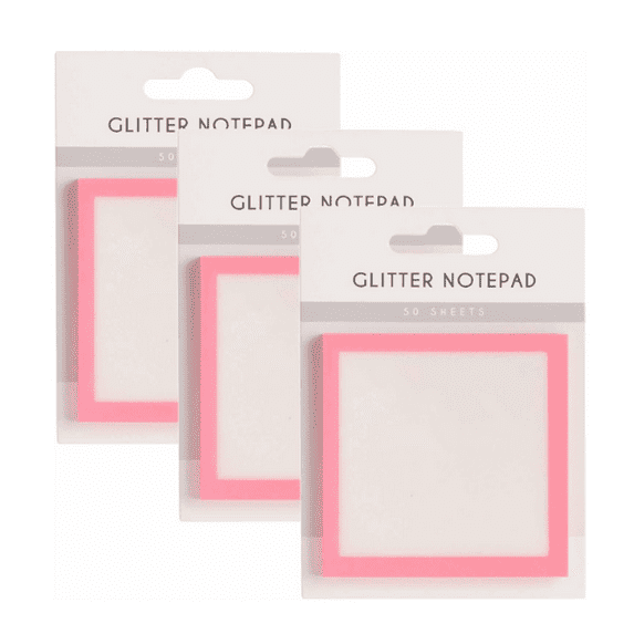 BingTong Glitter Transparent Sticky Notes, Glitter Notepad Sticky Notes ...
