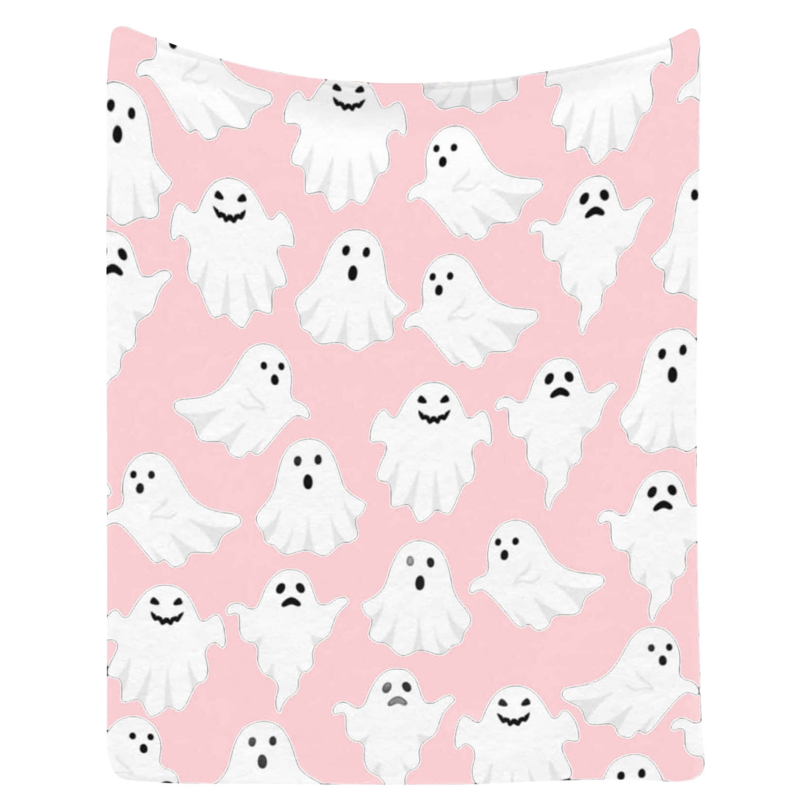 BingTong Halloween Ghost Blanket Double Sided Ghost Fleece Throw ...