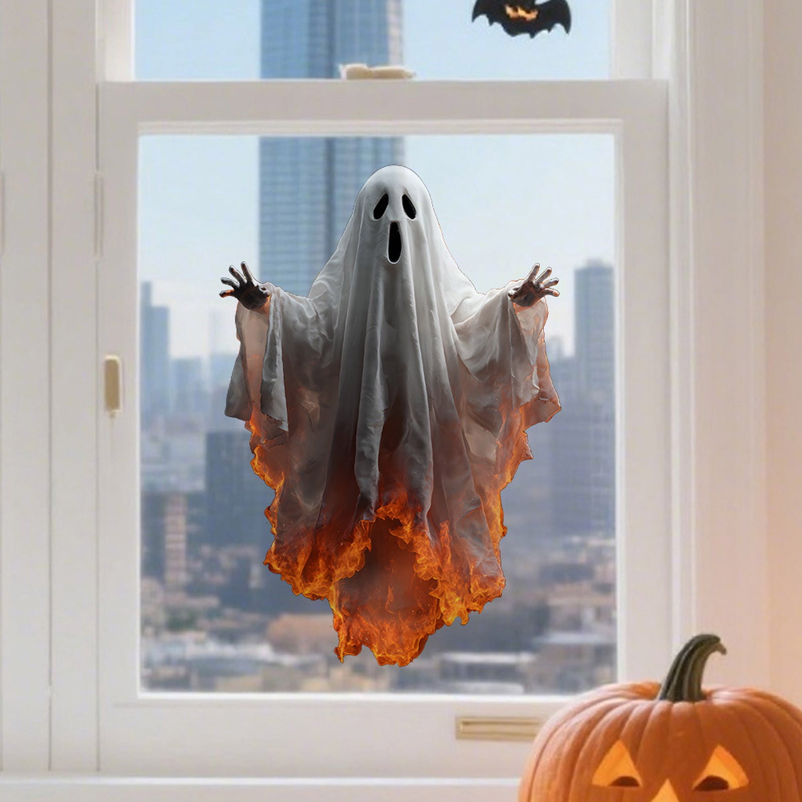 BingTong Halloween Window Stickers Spooky Ghosts Decor Decal For Glass ...