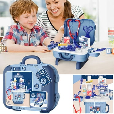 Joyfy 16-Piece Pretend Medical Kit with Bag, Kids Doctor Role Play Set ...