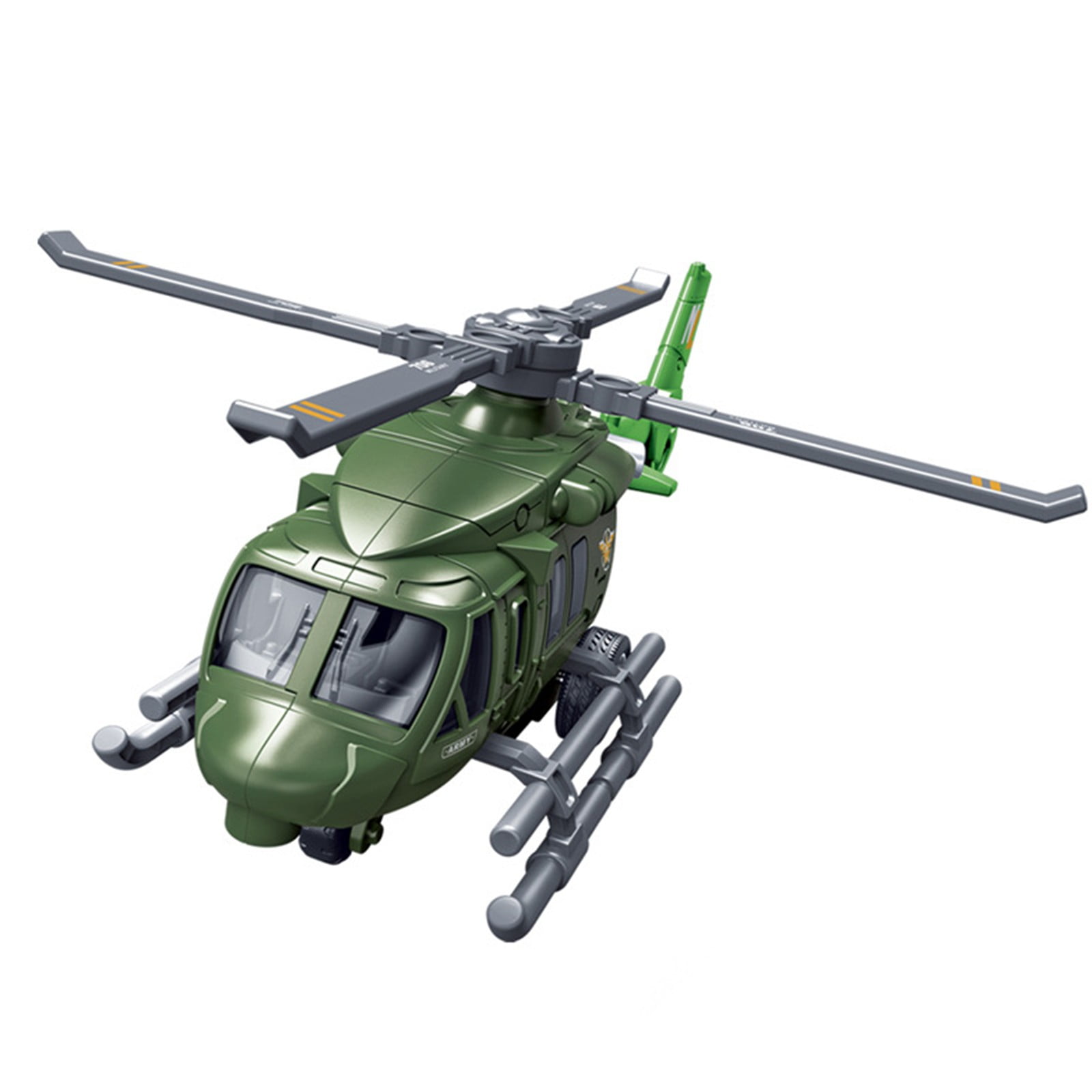 Gpaecead Kids Helicopter Toy Diecast Military Helicopter Model Kit,Pull ...