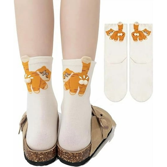 BingTong Knit Cute Socks Floor Sock For Christmas Socks Hand Crocheted ...