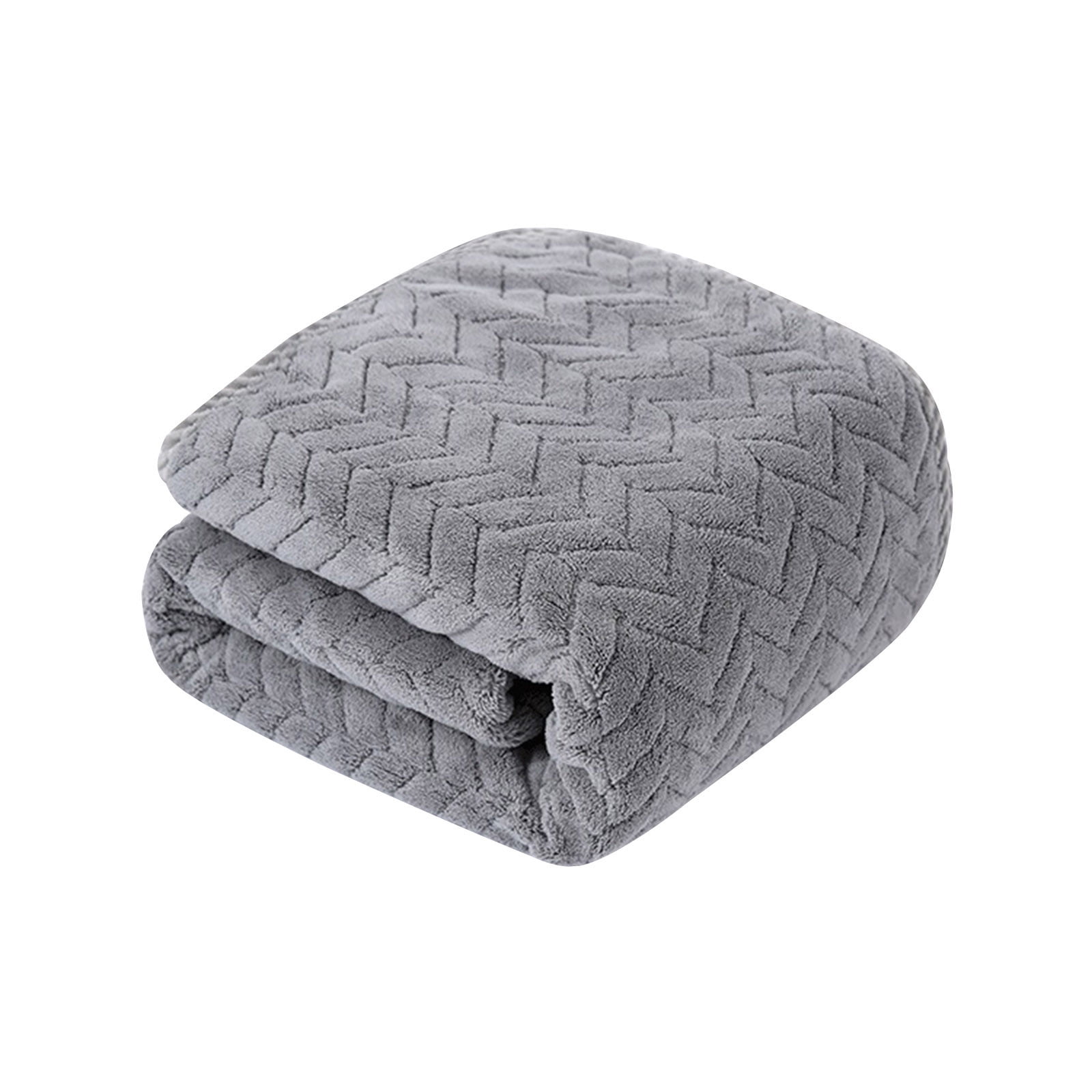 Gpaecead Light Grey Fleece King Size Blanket for Bed, 75*35cm Soft Cozy ...