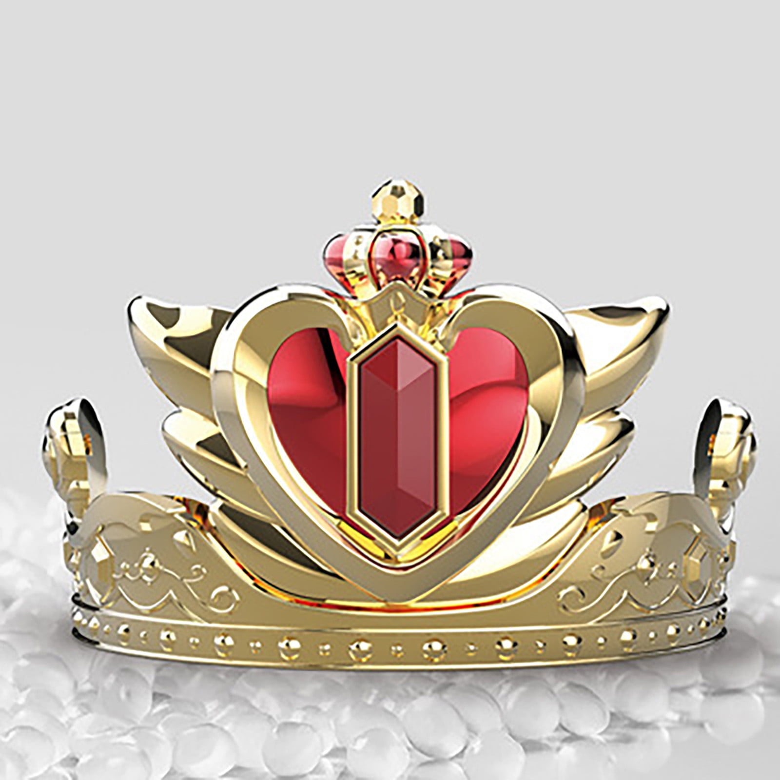 BingTong Light Up Princess Crown for Girls - Small Gold and Red Queen ...