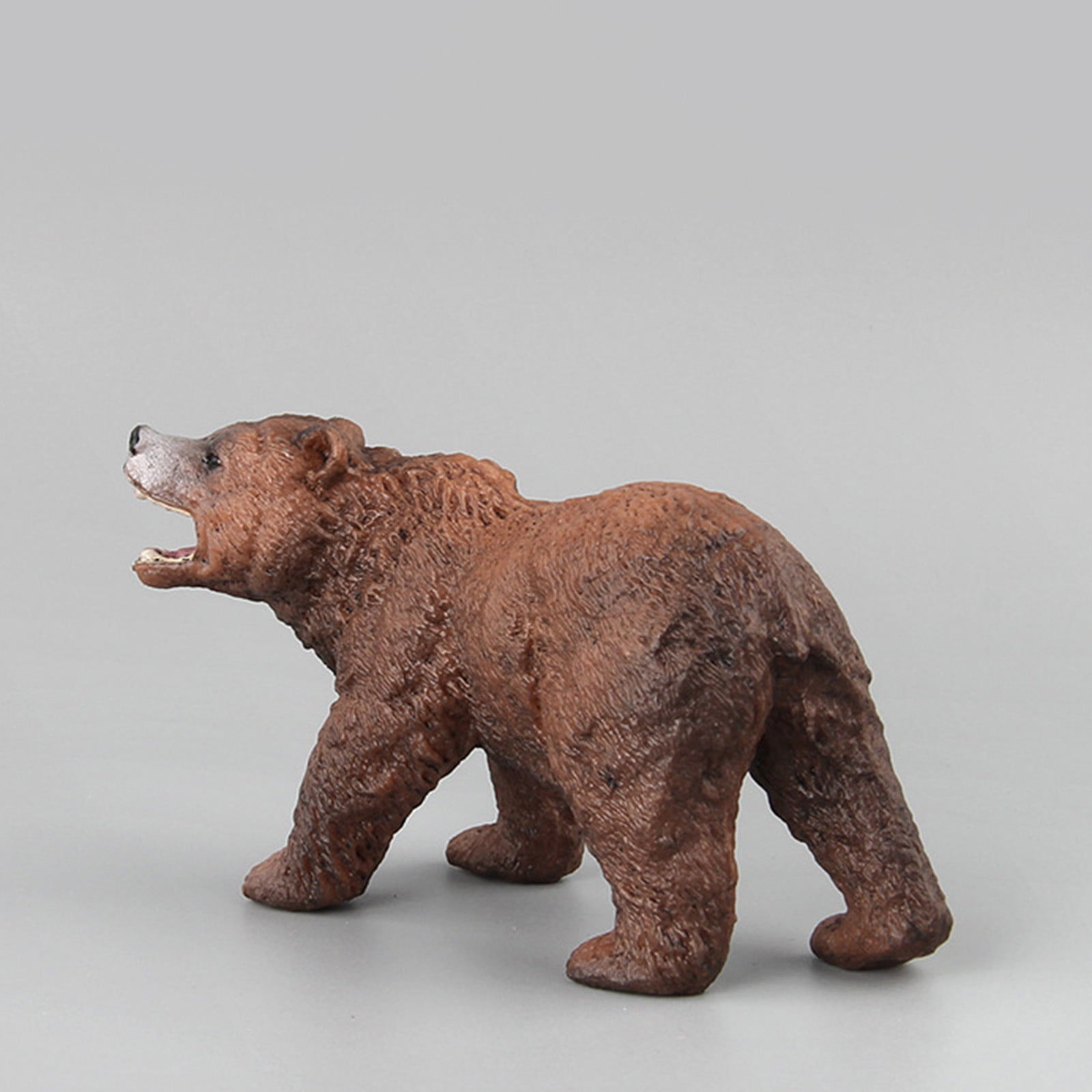 BingTong Pack of 3 Grizzly Bear Figures Toy, Forest Bear Animal ...