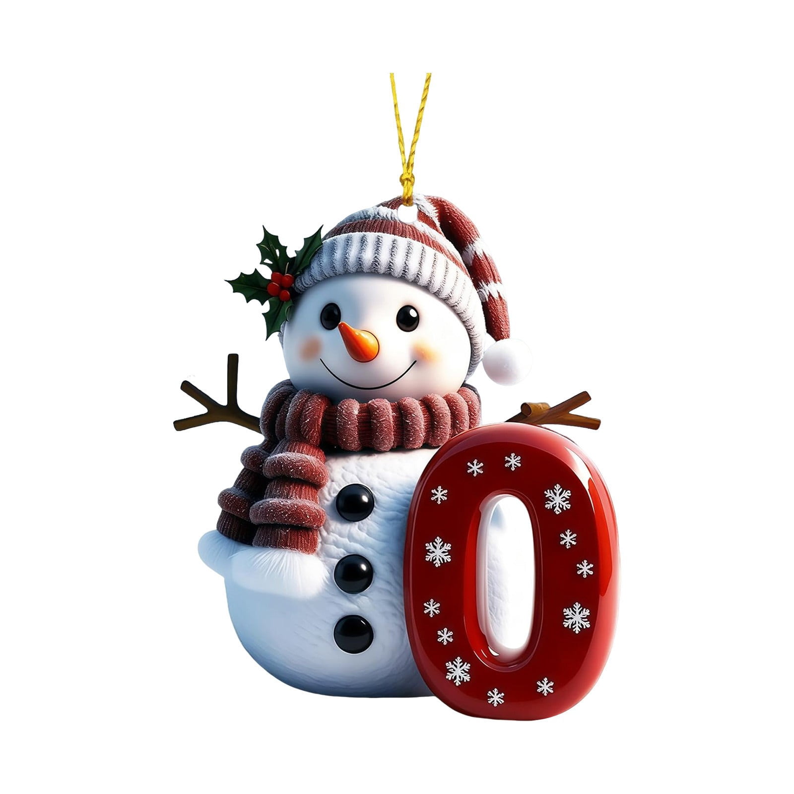BingTong Personalized Snowman Ornament Personalized A-Z Letter Ornament ...