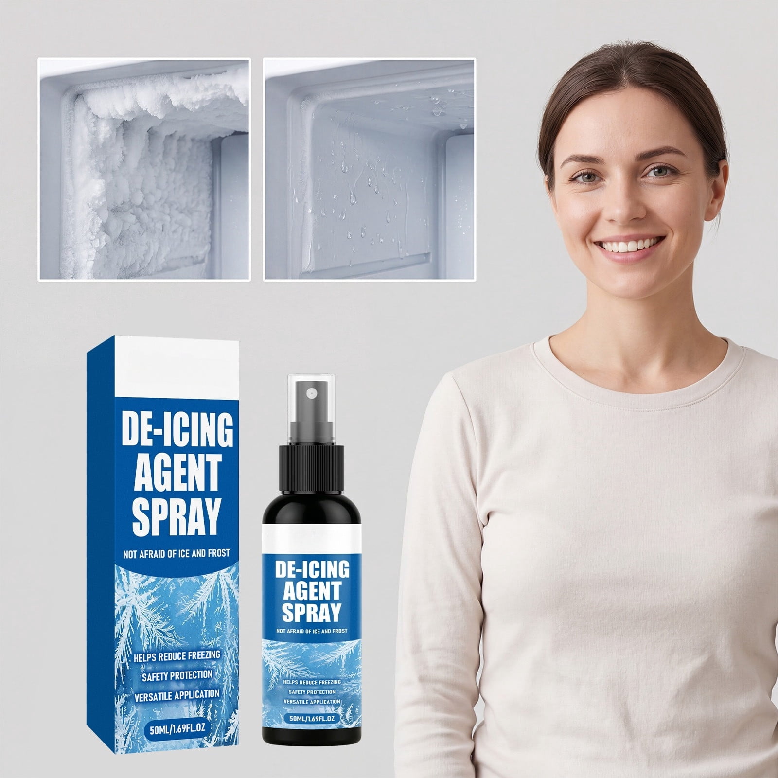 BingTong Refrigerator Defrost Spray – 50ml Multi-Purpose Ice & Frost ...