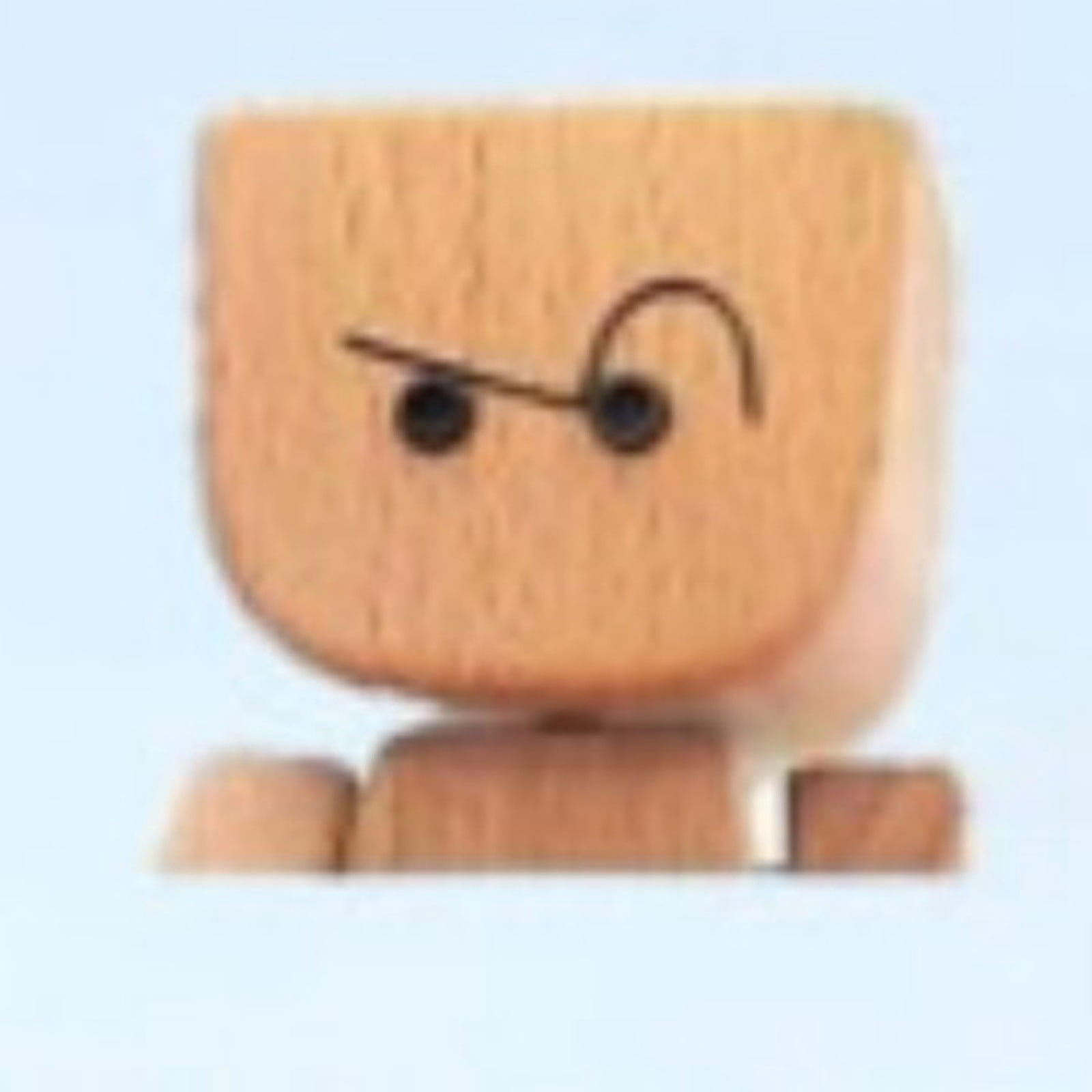 BingTong Shaking Wooden Man Figurine, Charming Little Wooden Figure ...