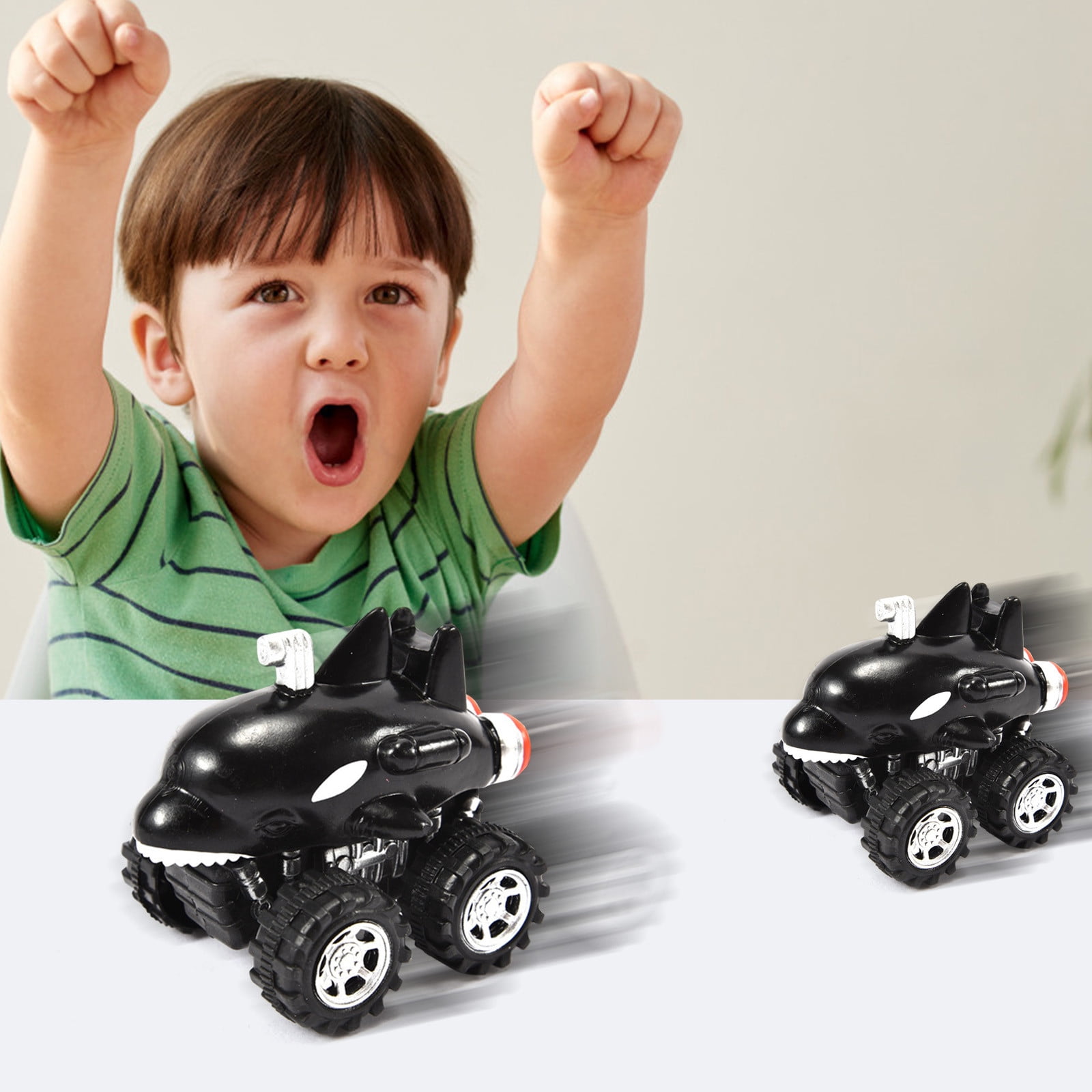 BingTong Shark Toys Pull Back Cars for Boys and Toddlers 4 Pack Ocean ...
