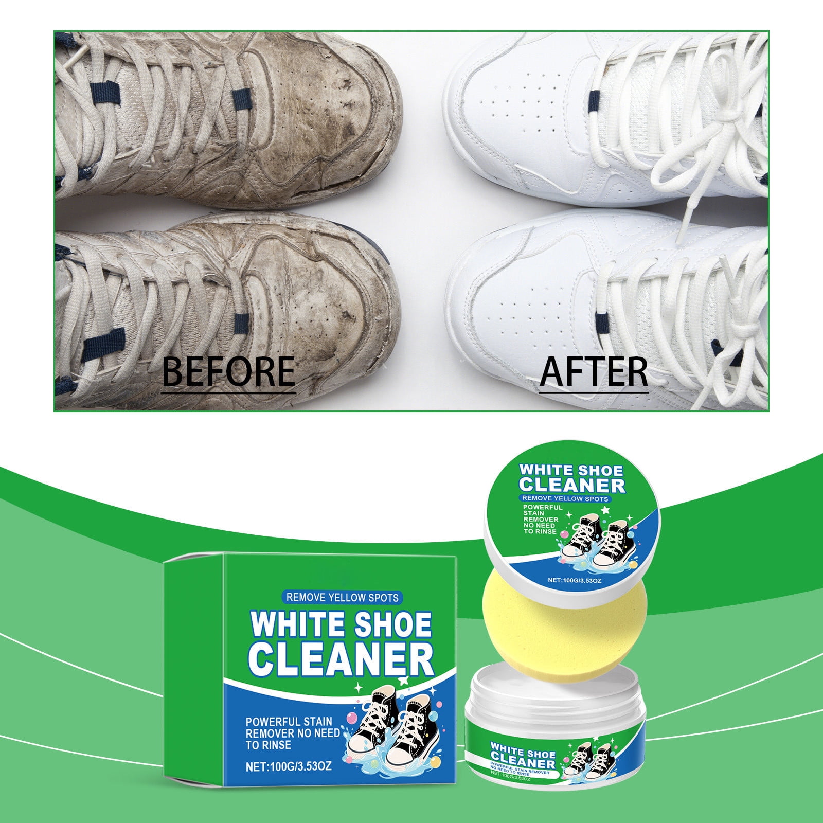 BingTong Shoes Multi-Purpose Cleaning Paste Small White Shoes No-Clean ...