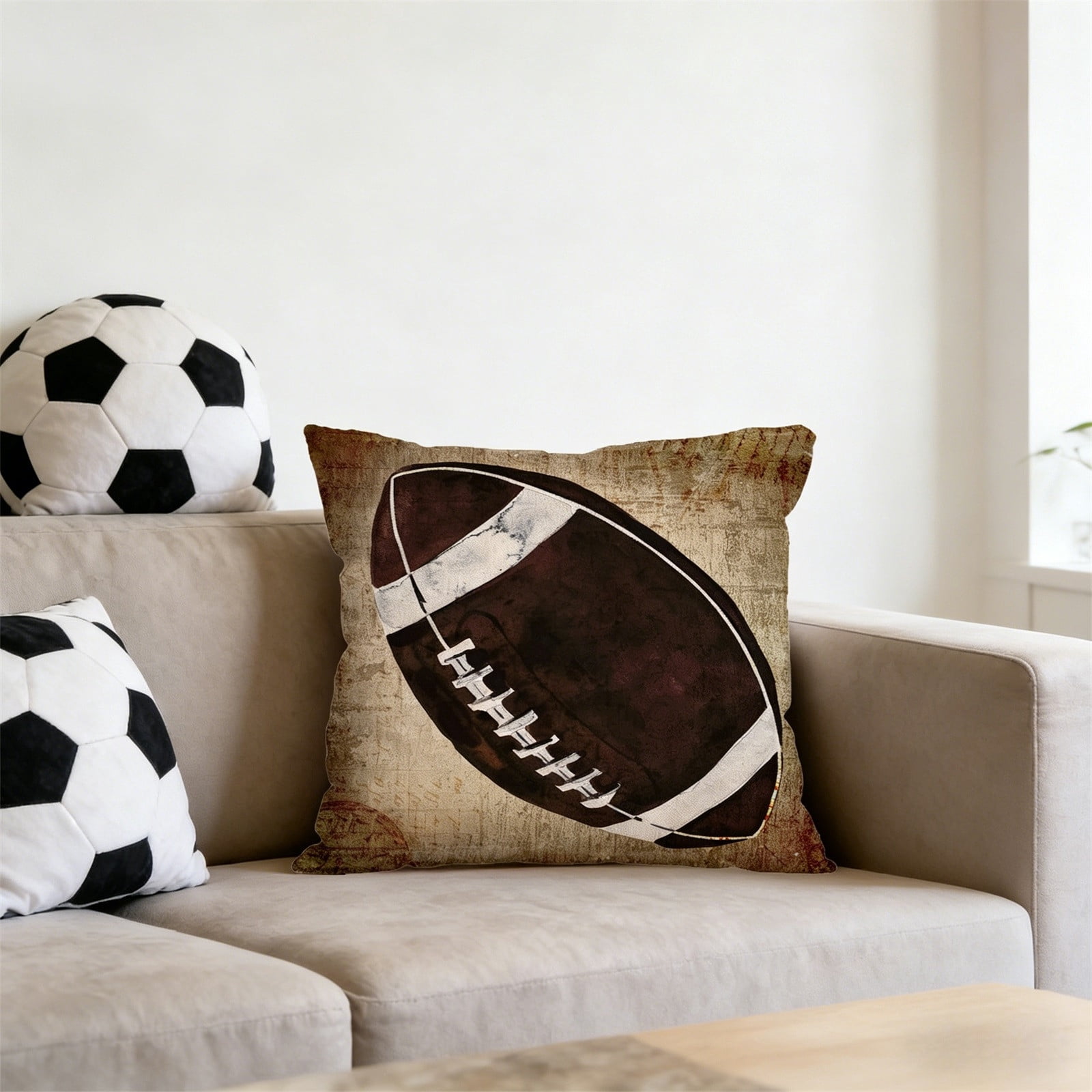 BingTong Vintage Basketball Throw Pillow Cover – 18x18 Inch Retro ...