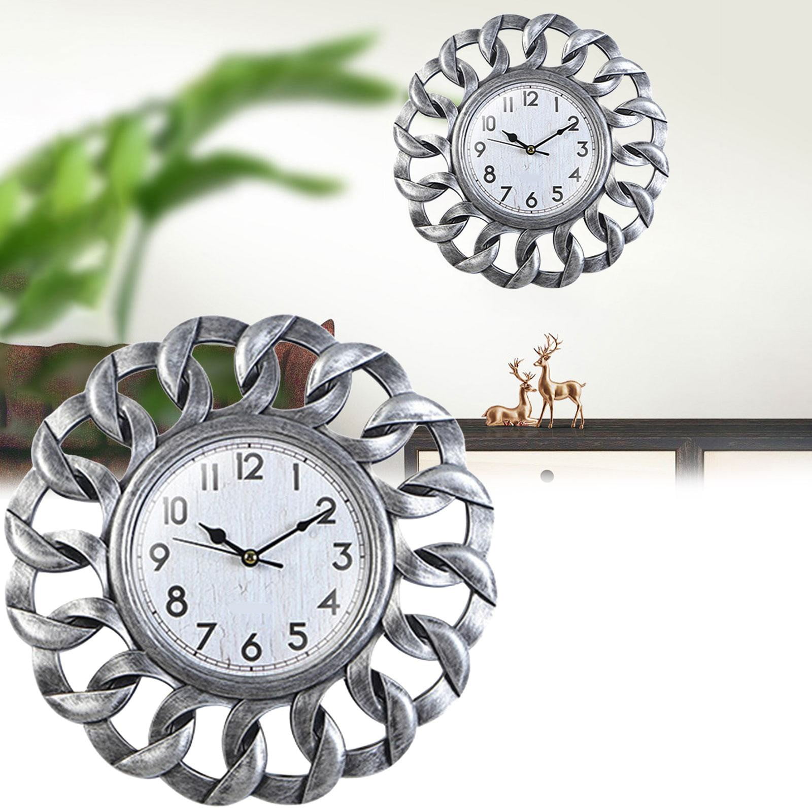 BingYELH 10-Inch Round Wall Clock - Elegant Bedroom Clock,Modern Design ...