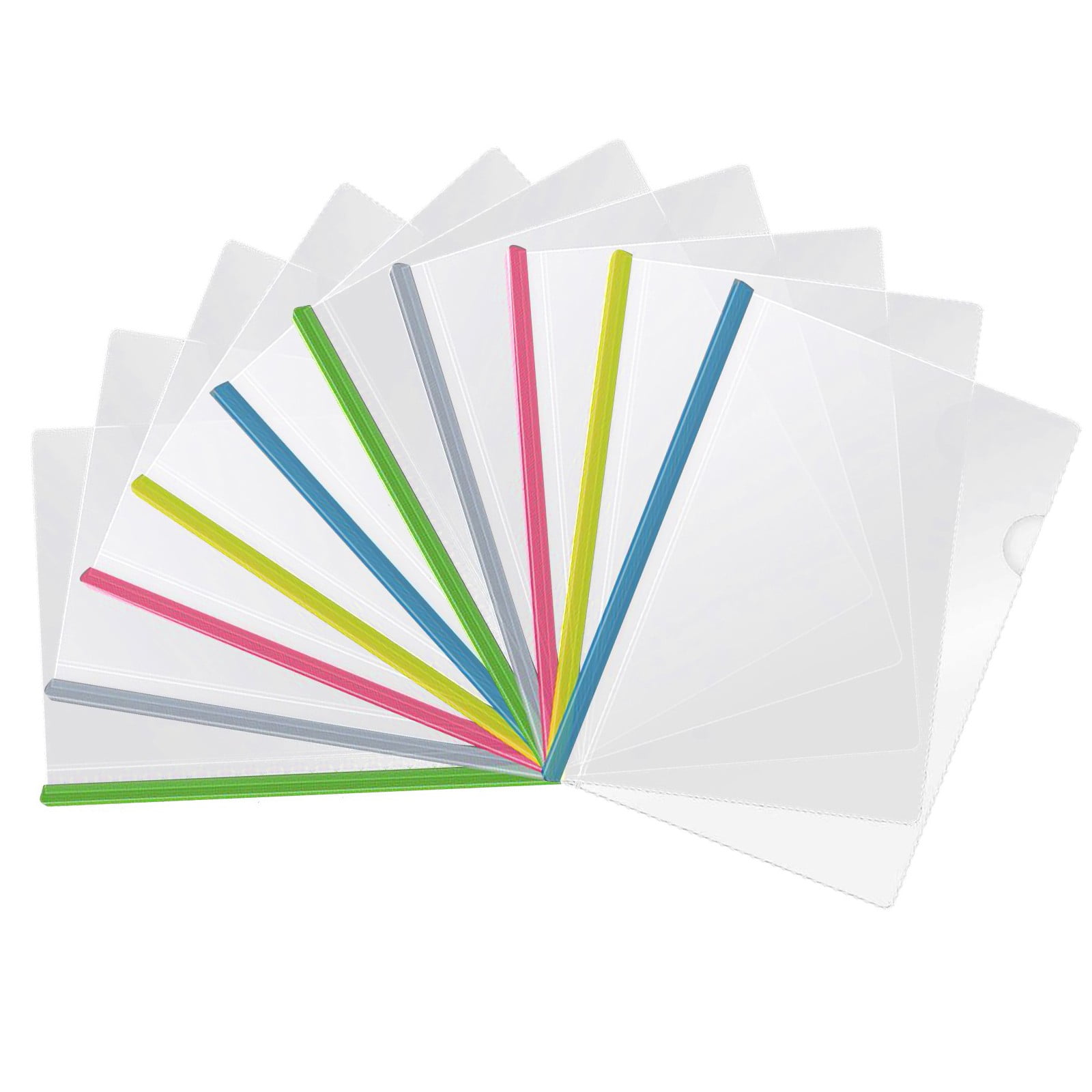 BingYELH 20pcs Transparent A4 File Folders - Sliding Bar Report Covers ...