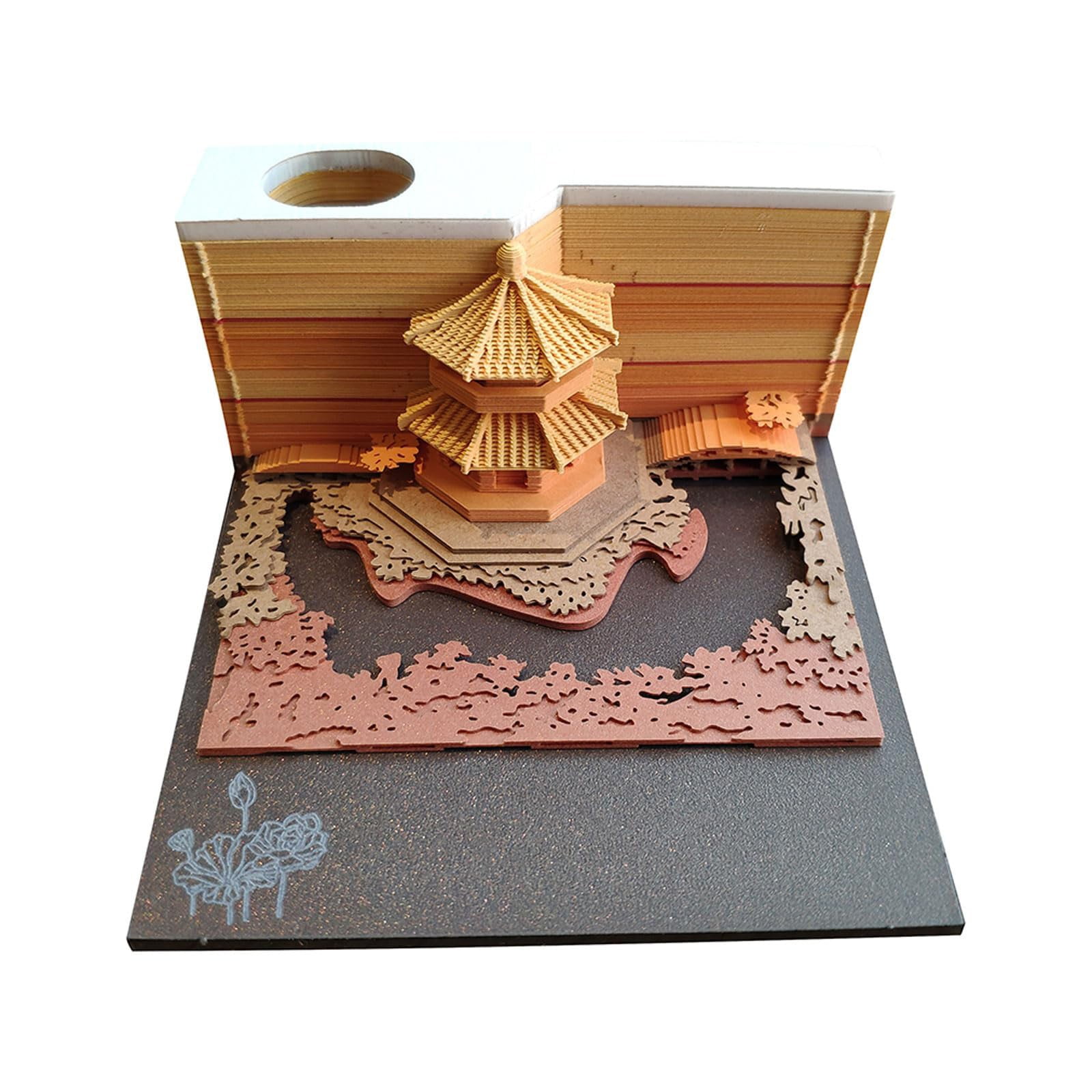 BingYELH DIY 3D Paper Art Building - 3D Paper Art,Chinese Garden ...