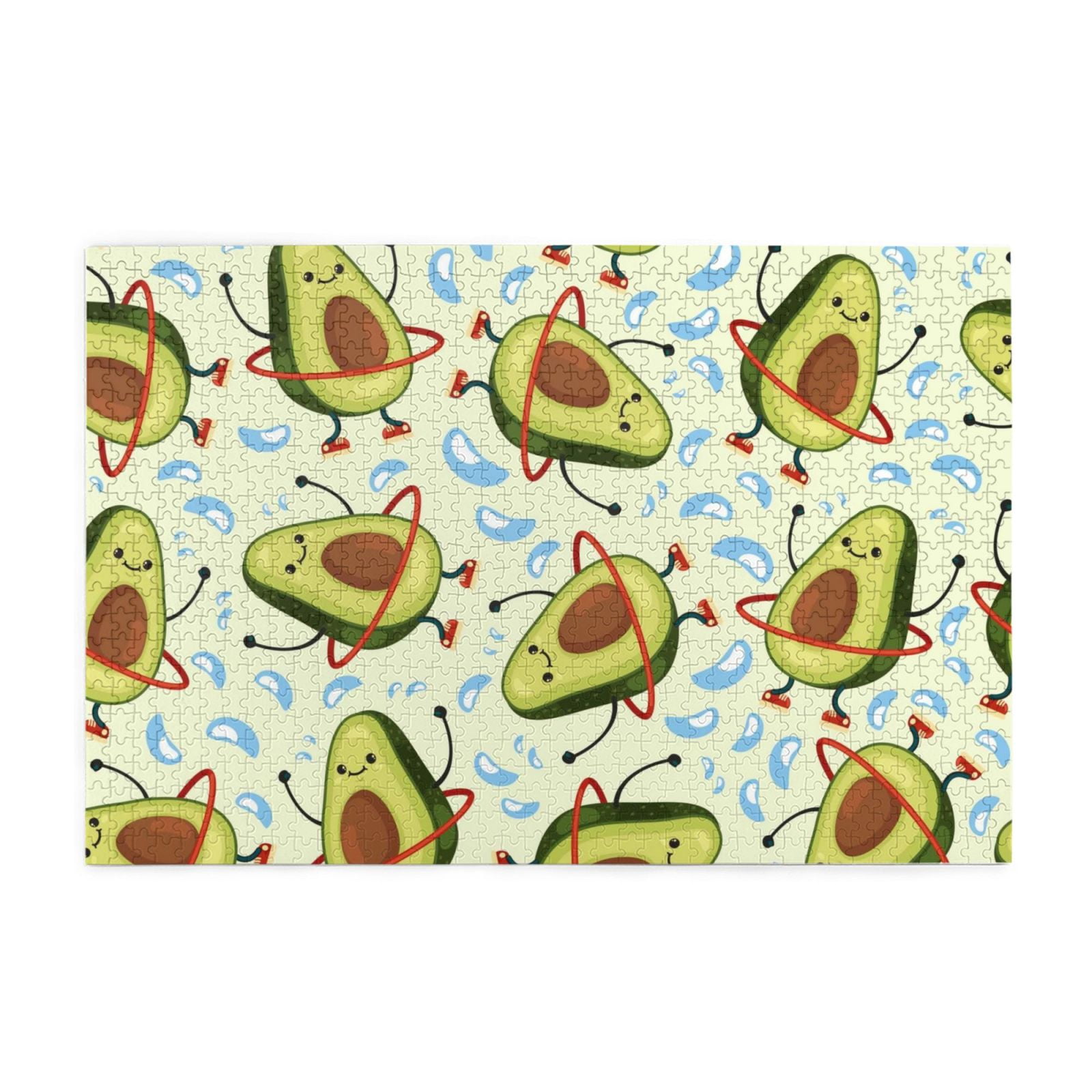 Bingfone 1000 Pieces Jigsaw Puzzles Avocado Doing Sportfor Adults and ...
