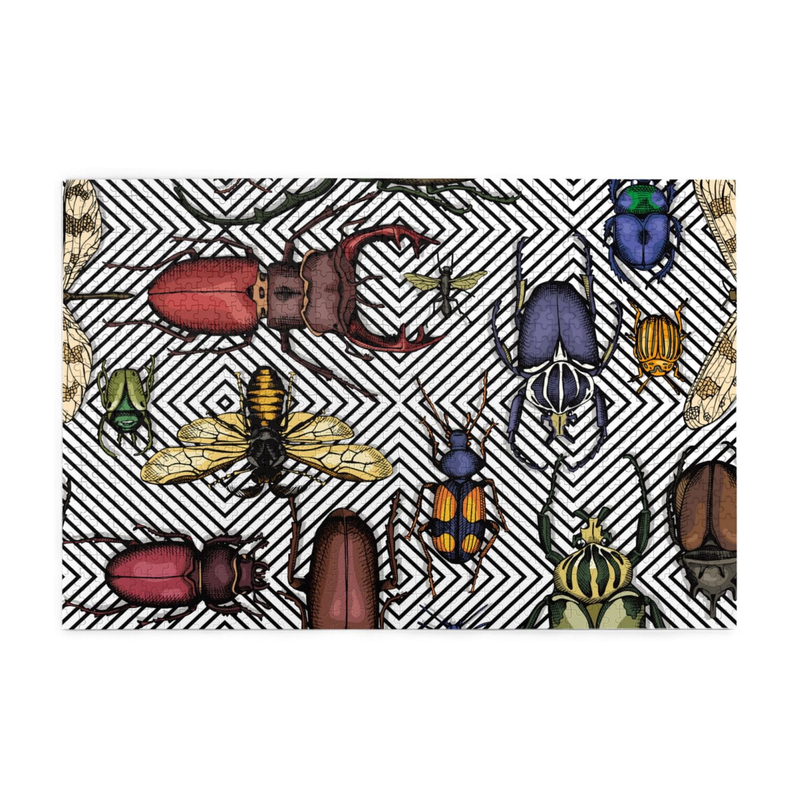 Bingfone 1000 Pieces Jigsaw Puzzles Bright Insectsfor Adults And Teens ...