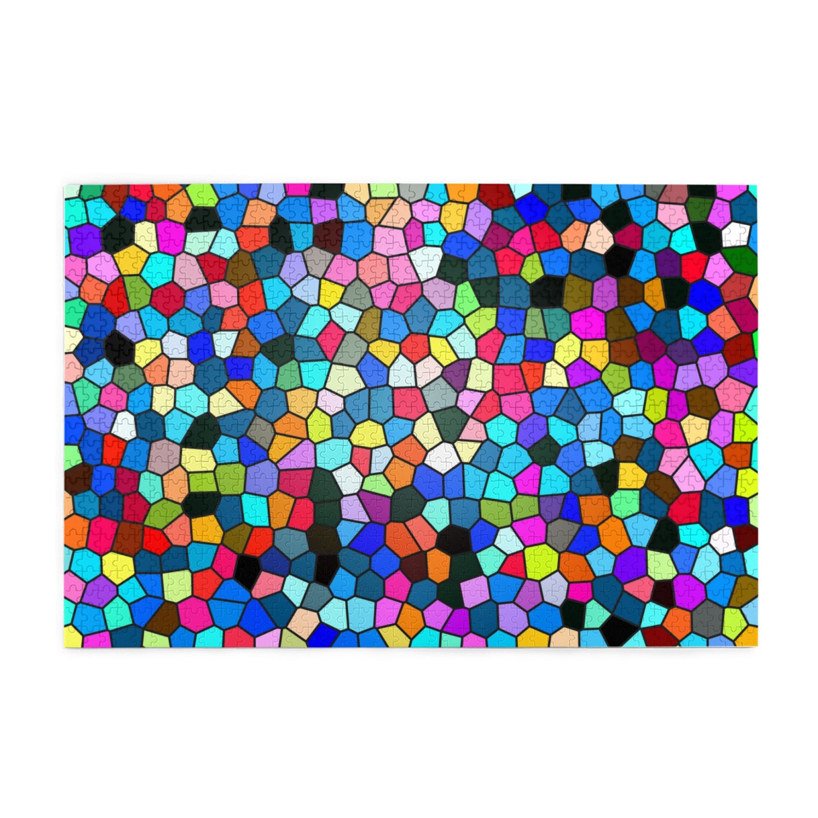 Bingfone 1000 Pieces Jigsaw Puzzles Colorful Tie Dye Stained Glass 2for ...