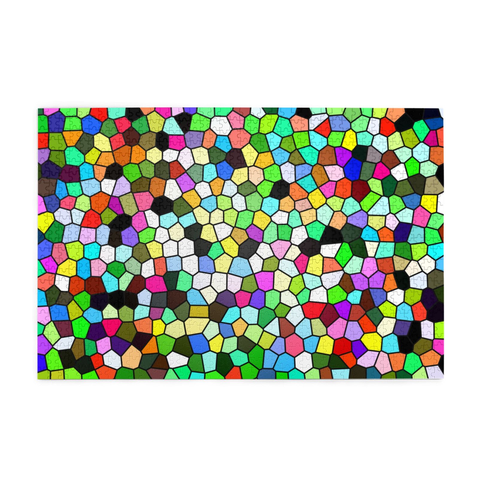 Bingfone 1000 Pieces Jigsaw Puzzles Colorful Tie Dye Stained Glassfor ...