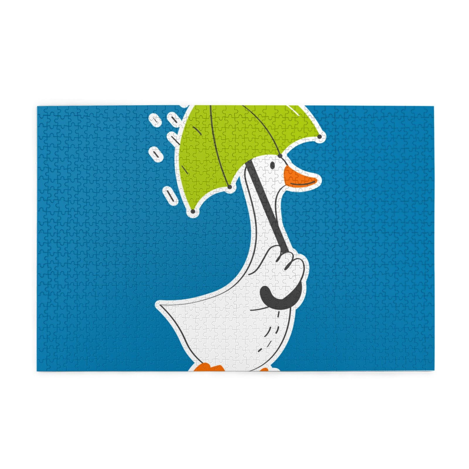 Bingfone 1000 Pieces Jigsaw Puzzles Goose Holding An Umbrellafor Adults ...