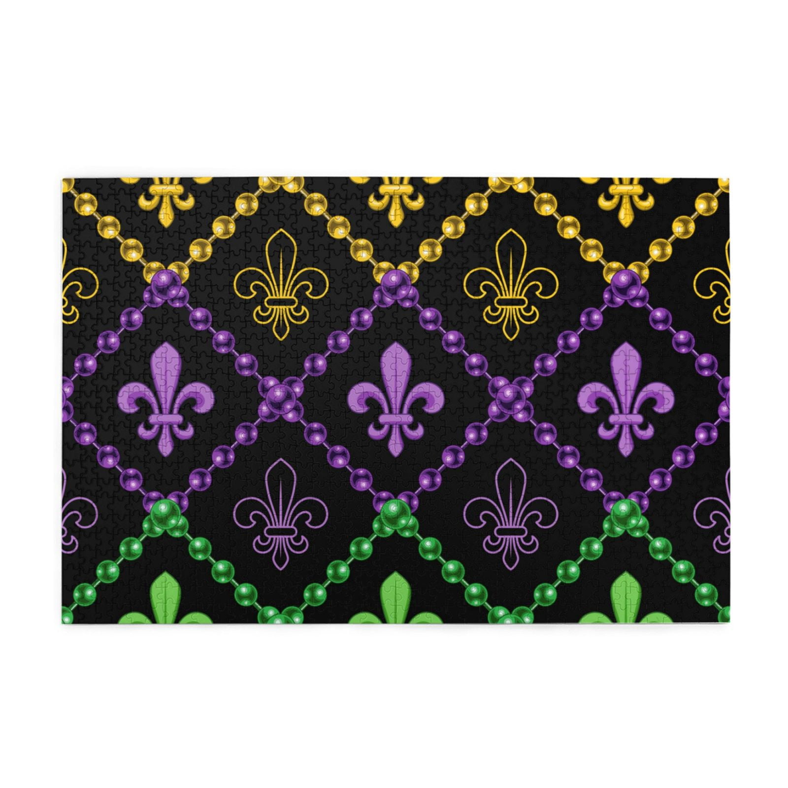 Bingfone 1000 Pieces Jigsaw Puzzles Mardi Gra Geometricfor Adults And ...