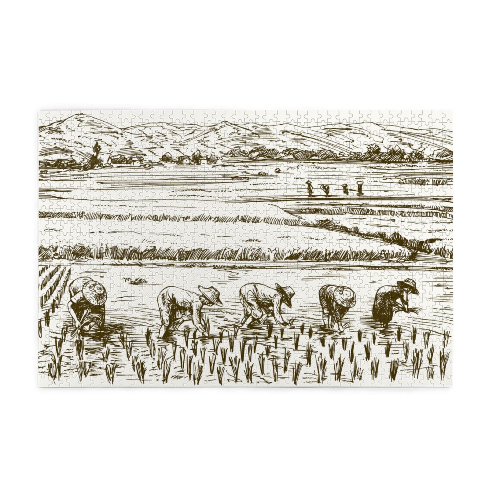 Bingfone 1000 Pieces Jigsaw Puzzles Rice Harvestfor Adults and Teens ...