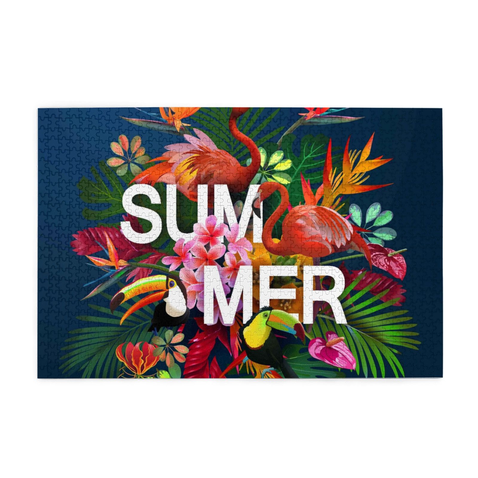 Bingfone 1000 Pieces Jigsaw Puzzles Summer Birds and Flowersfor Adults ...