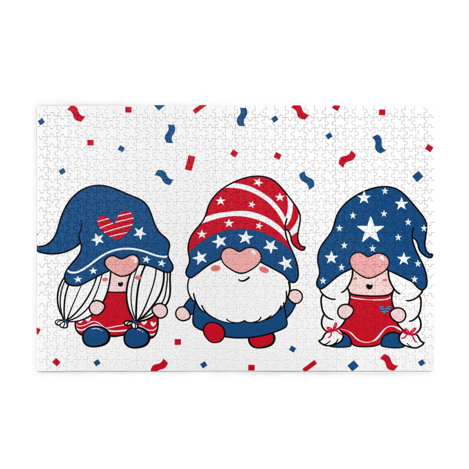 Bingfone 1000 Pieces Jigsaw Puzzles Three Gnome Independence Dayfor ...