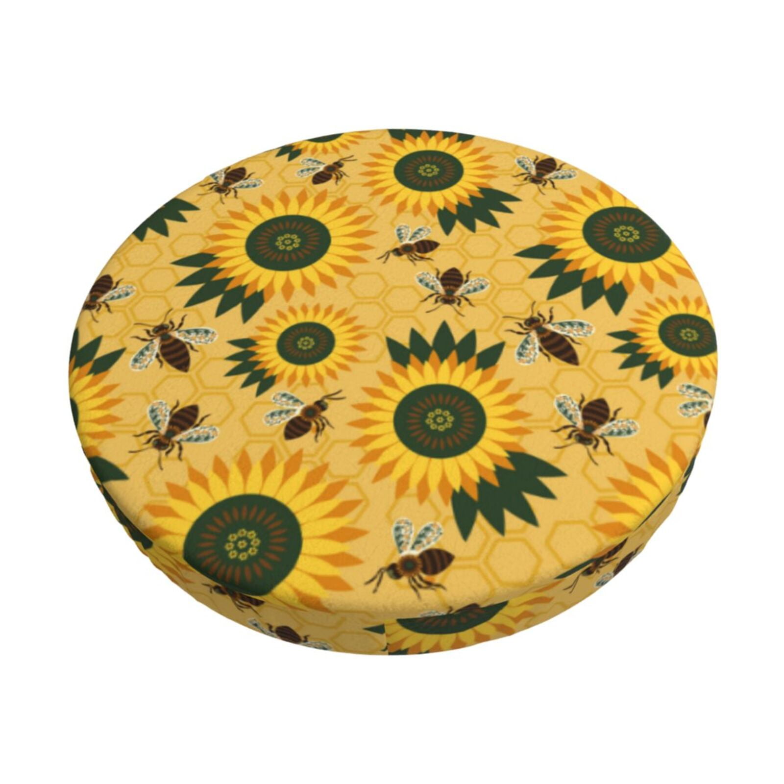 Bingfone 12 Inch Padded Round Bar Stool Cover Cushion With Elastic ...