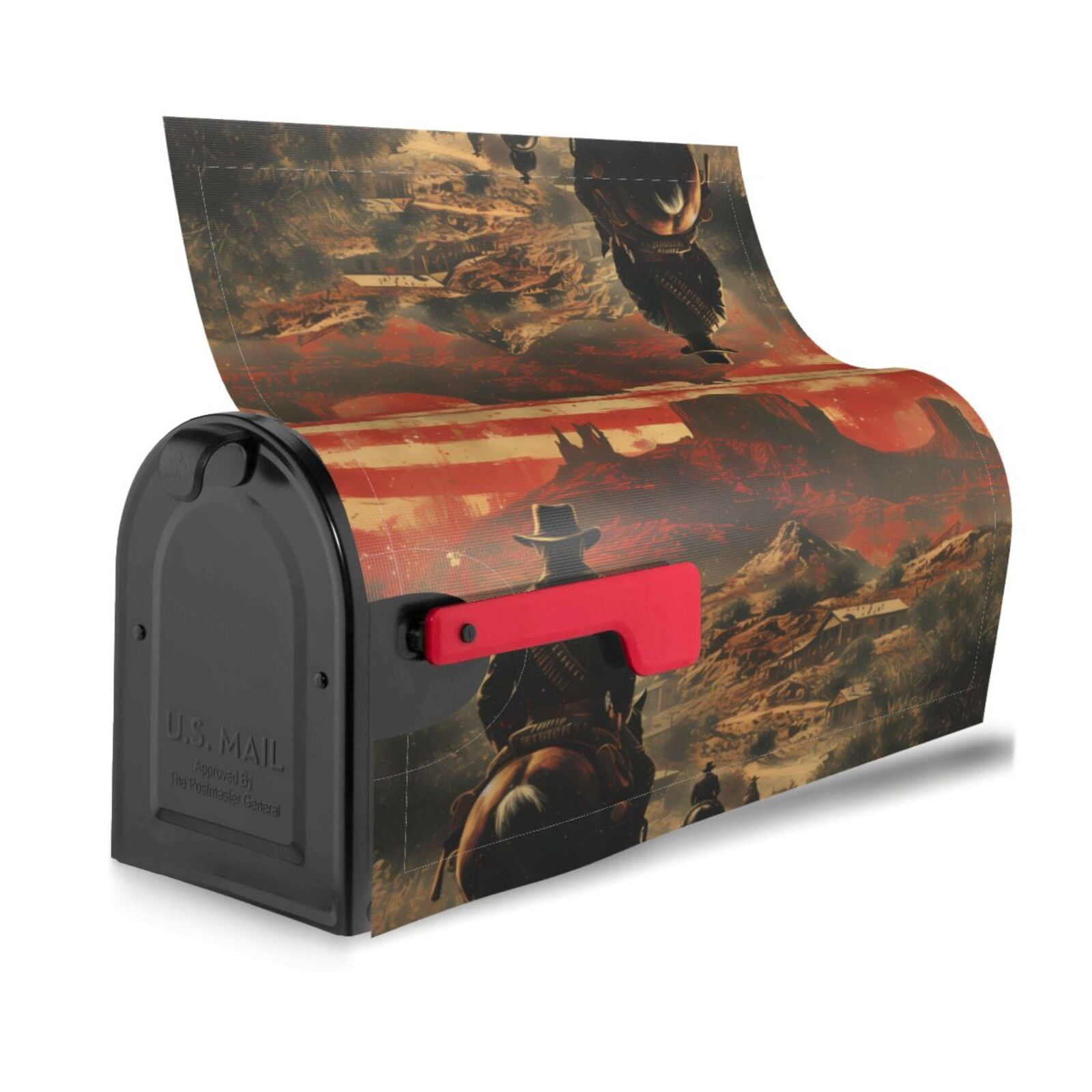 Bingfone 1860s Style American Cowboy Magnetic Mailbox Cover Standard ...
