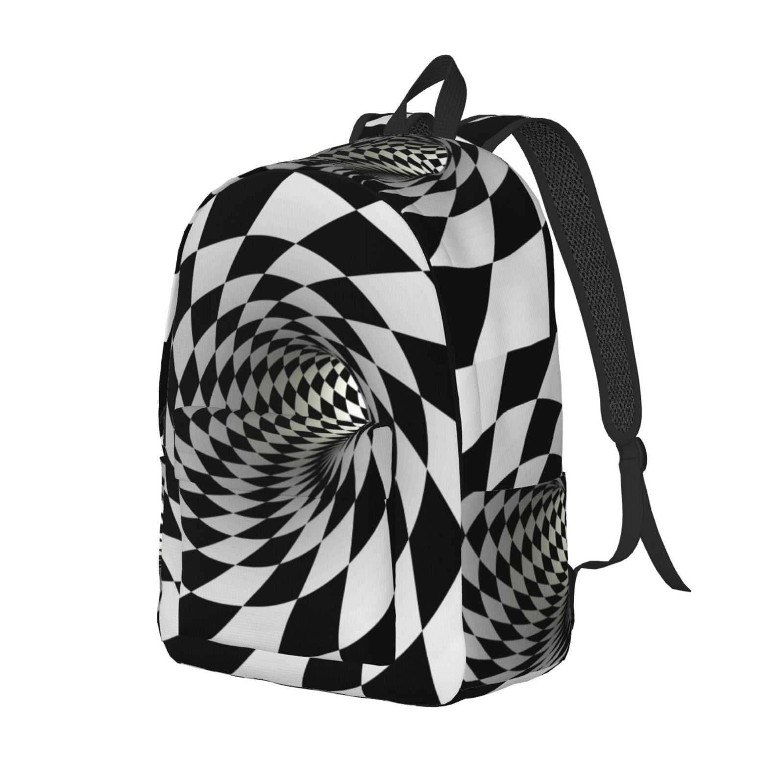 Bingfone 3D Vortex Illusion Print Canvas College Laptop Backpack, Large ...
