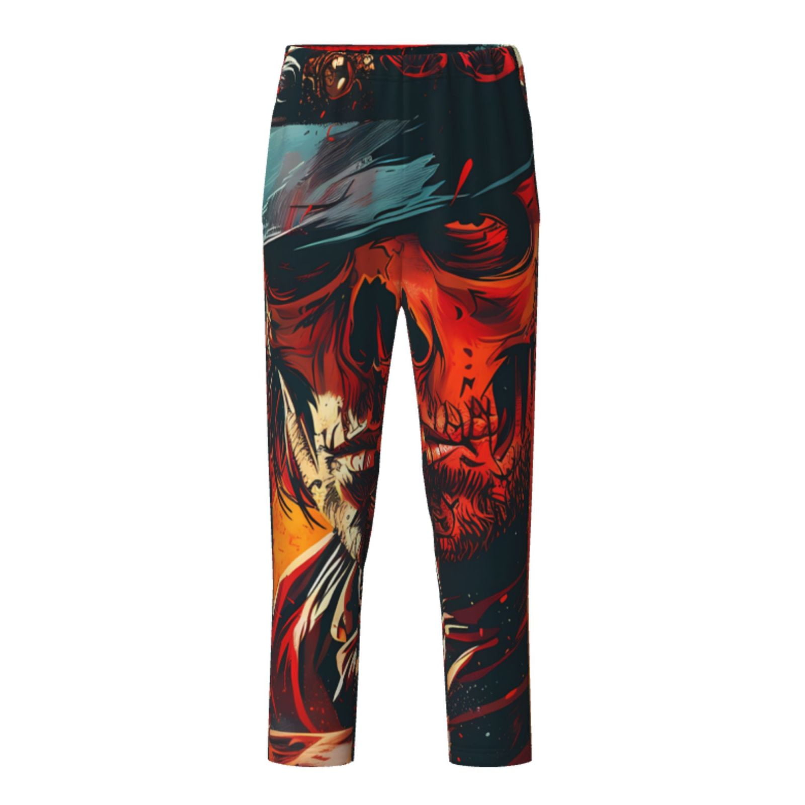 Bingfone 60s Western Skull Cowboy Print Boys Girls Pajama Pants Lounge ...