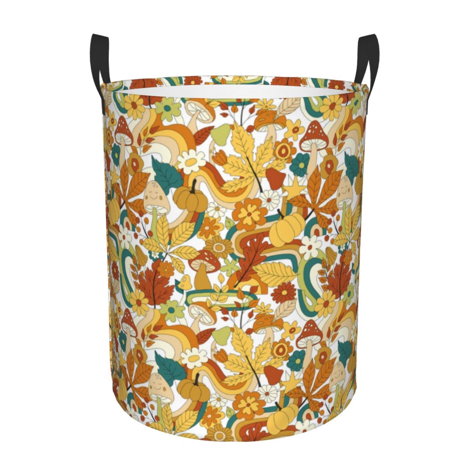 Bingfone 70s Groovy Hippie Waterproof Foldable Laundry Hamper Bucket ...