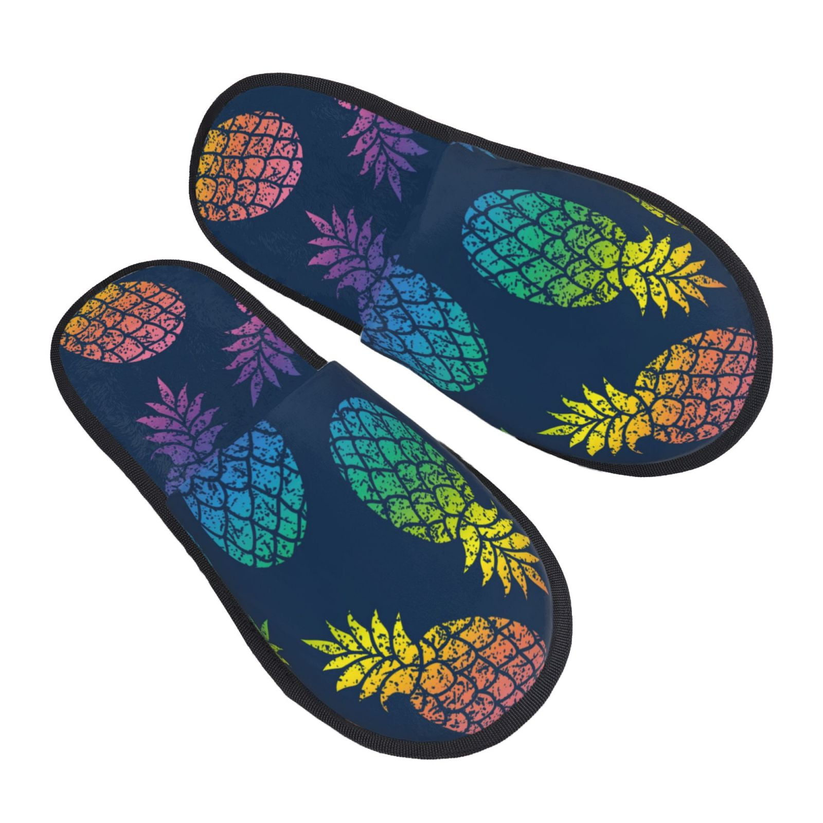 Bingfone Abstract Bright Pineapple Fruit Retro House Slippers For Women ...