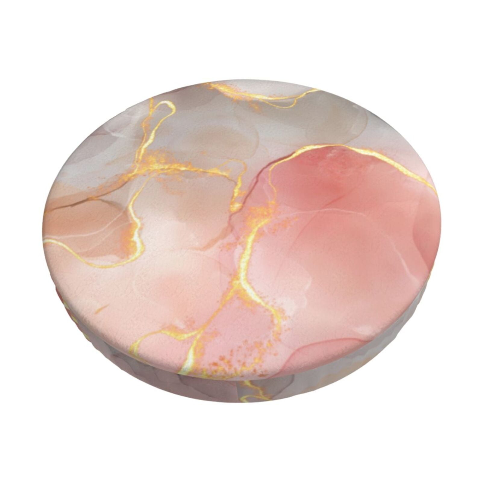 Bingfone Abstract Marble Texture Padded Round Bar Stool Cover Cushion ...